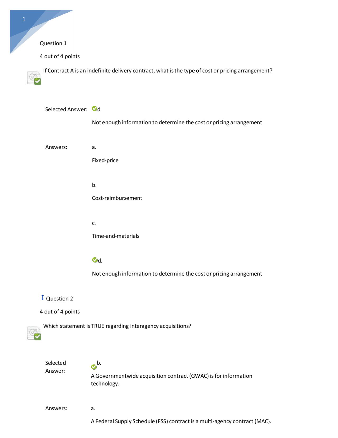 Federal Acquisition Regulation (FAR) Practice Questions | Exams Nursing ...