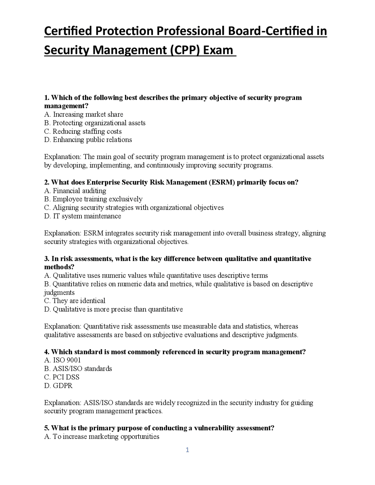 Certified Protection Professional Board-Certified in Security ...