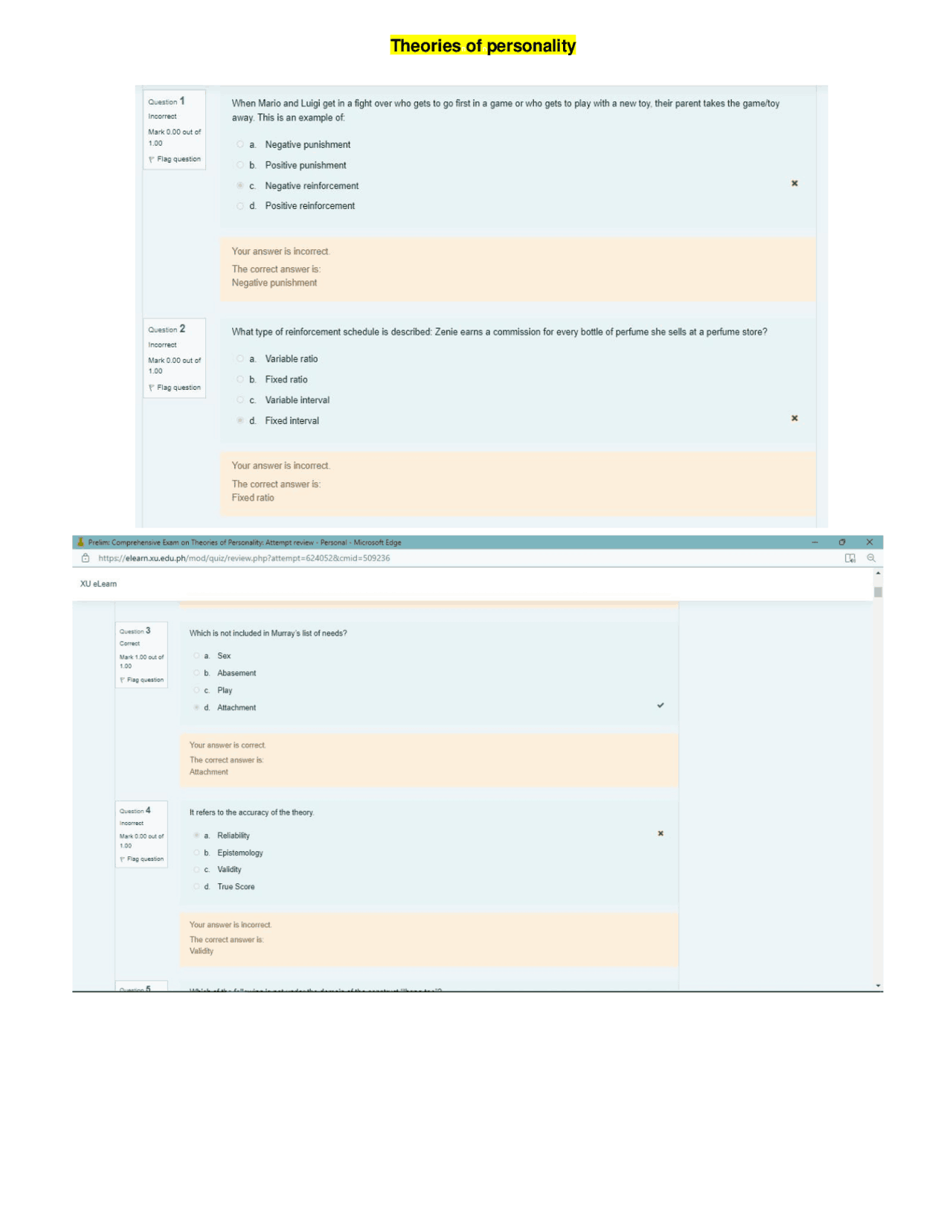 Test Bank For Introduction to Theories of Personality, An 9th Edition ...