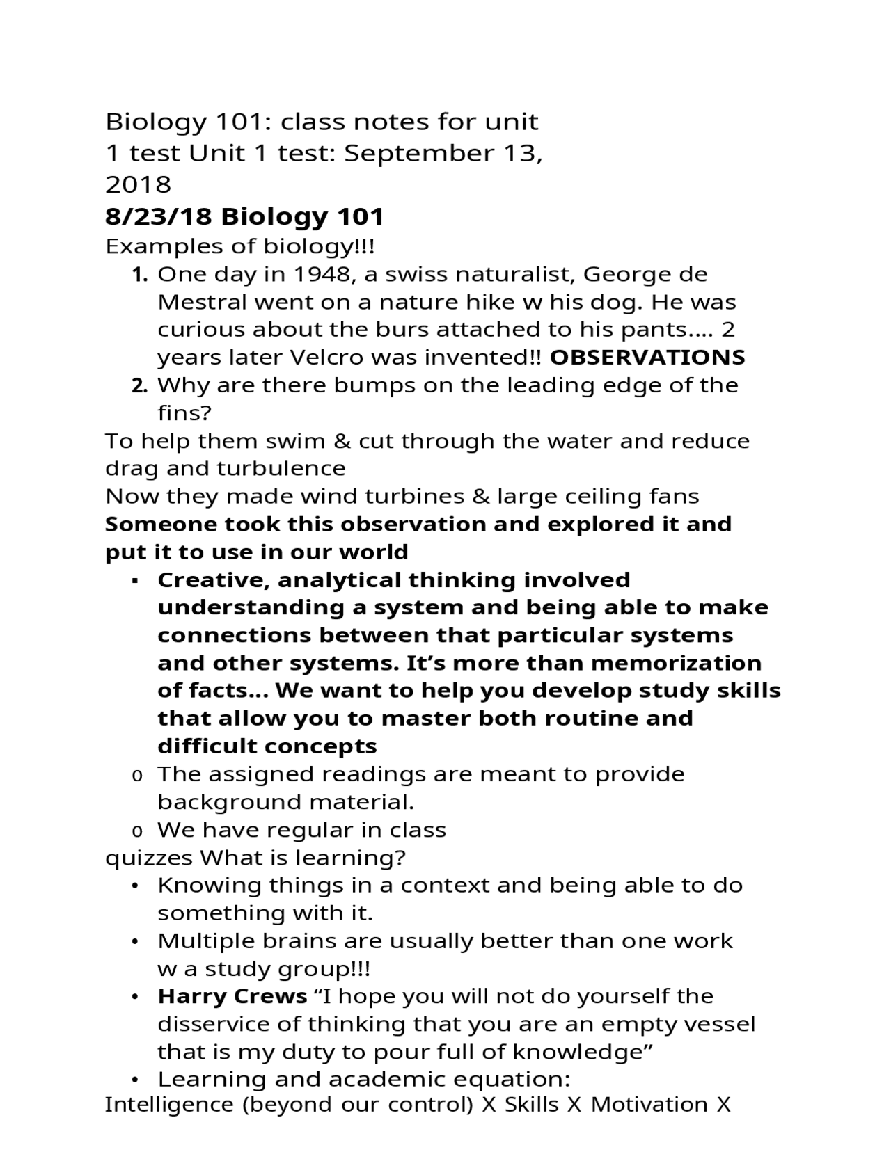 Biology_101_class_notes_for_unit_1.docx (1).docx De | Exams Biology ...