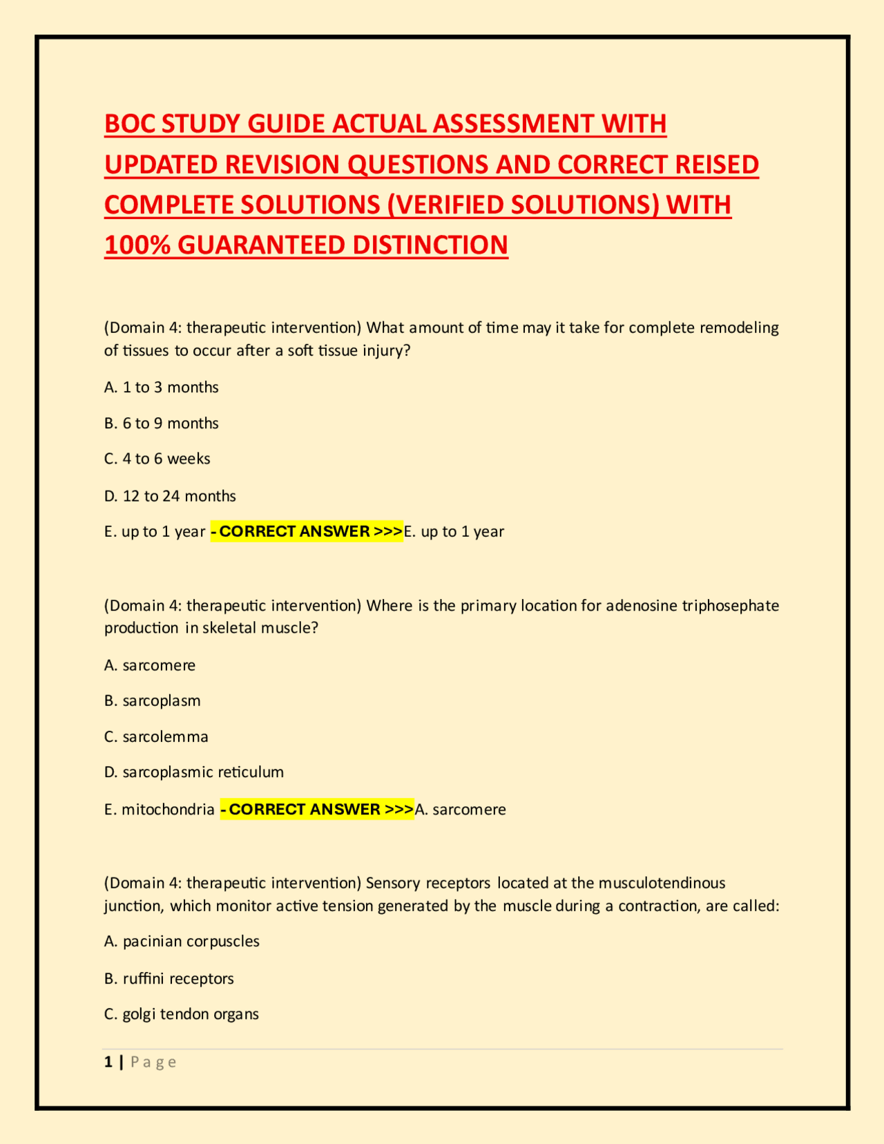 BOC STUDY GUIDE ACTUAL ASSESSMENT WITH UPDATED REVISION QUESTIONS AND ...