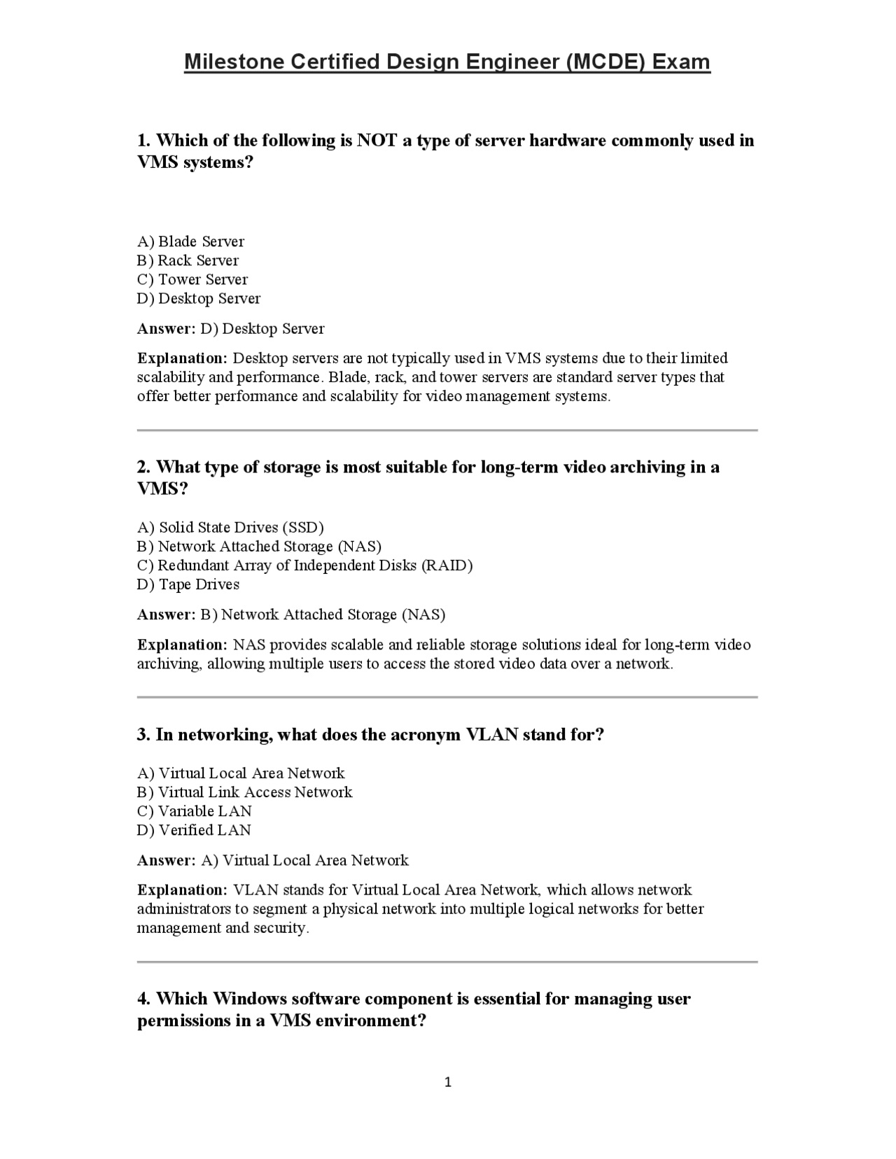 Milestone Certified Design Engineer (MCDE) Exam with Study Book | Exams ...