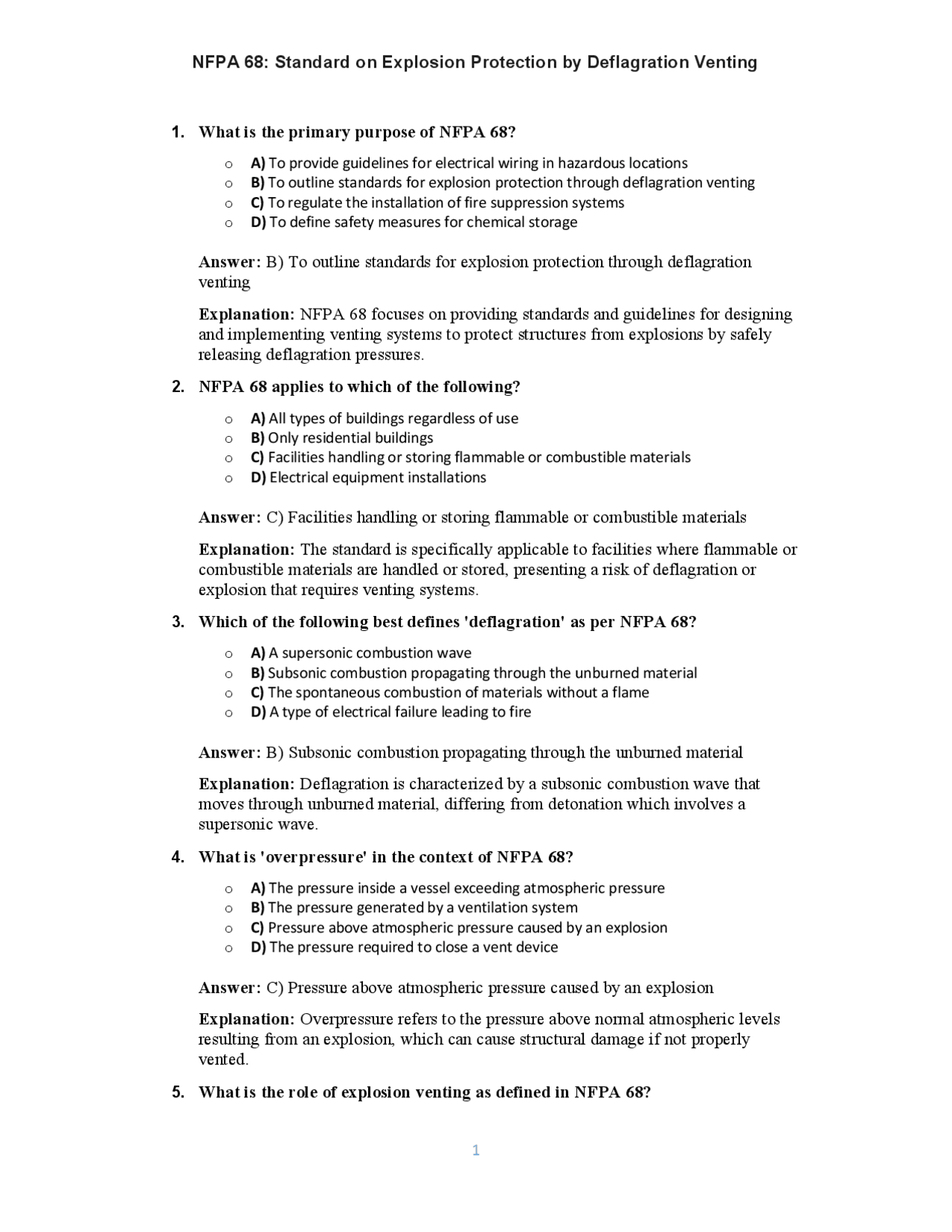 NFPA 68 Standard on Explosion Protection by Deflagration Venting ...