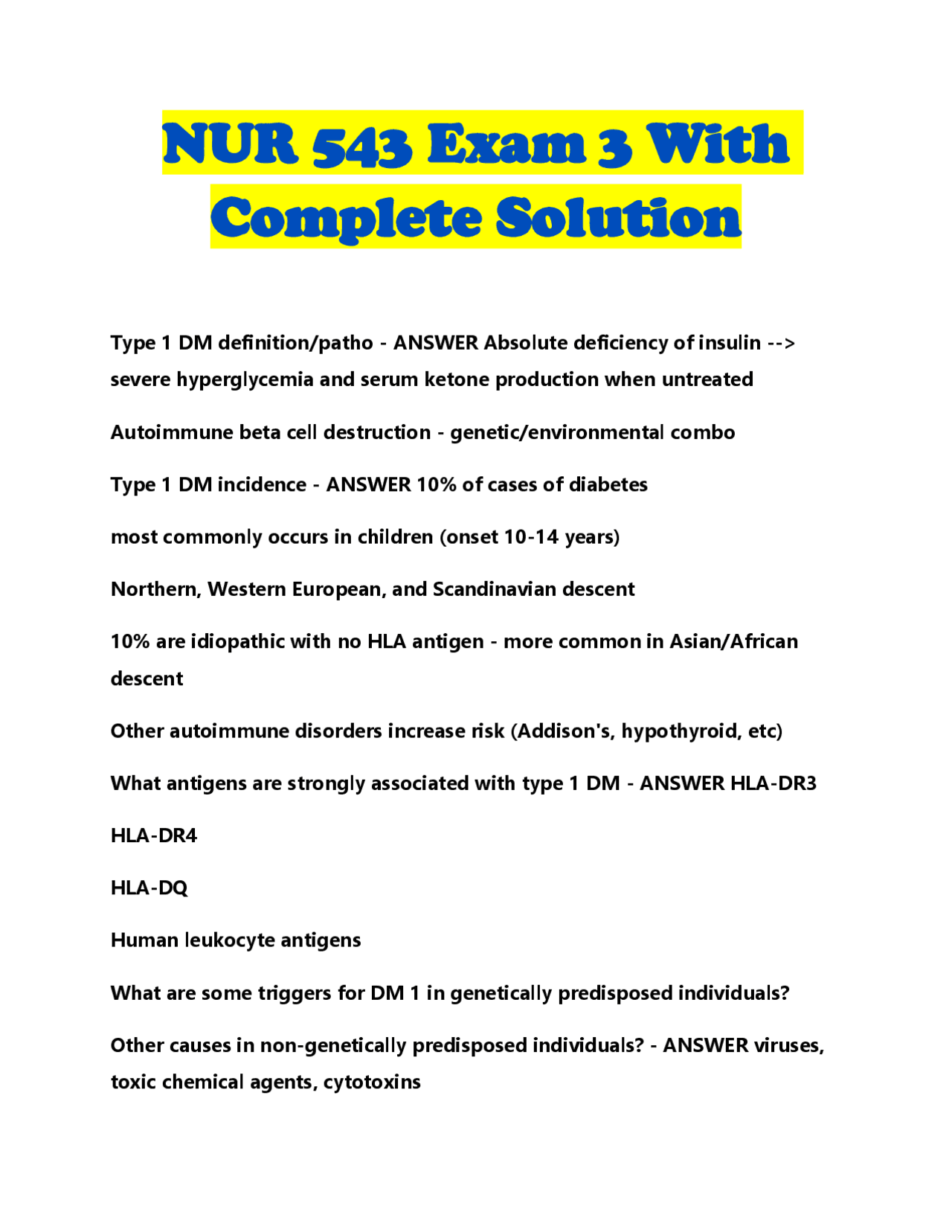 Diabetes Mellitus (DM) Exam Notes: Types, Diagnostics, and Management ...