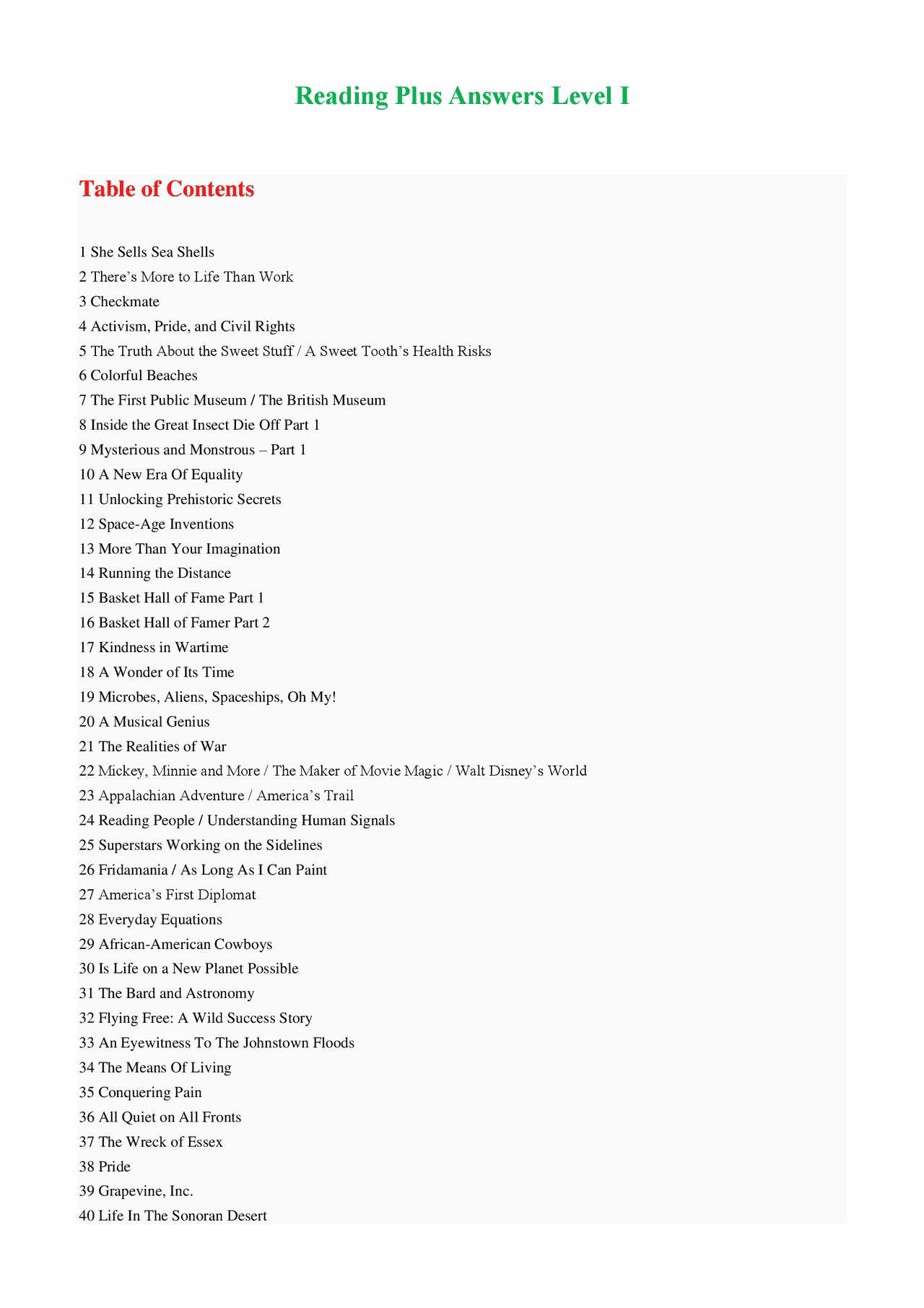 Reading Plus Level I Answers – 100% Accurate & Verified! | Exams ...