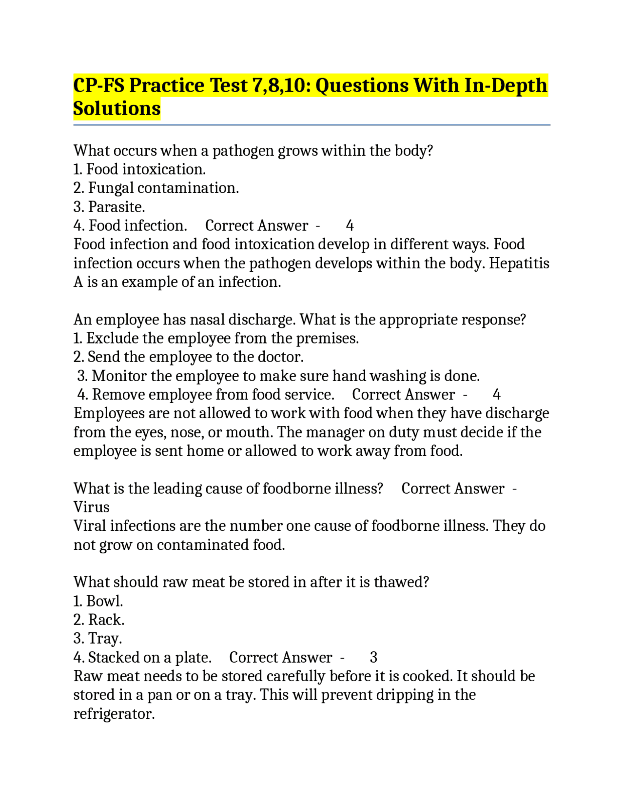 CP-FS Practice Test 7,8,10: Questions With In-Depth Solutions | Exams ...