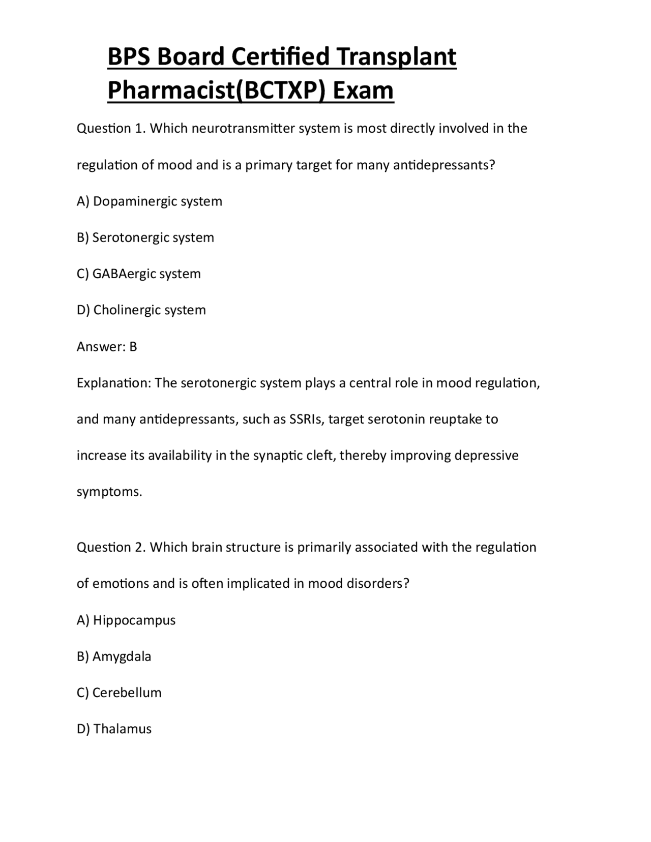 BPS Board Certified Transplant Pharmacist(BCTXP) Exam | Exams ...