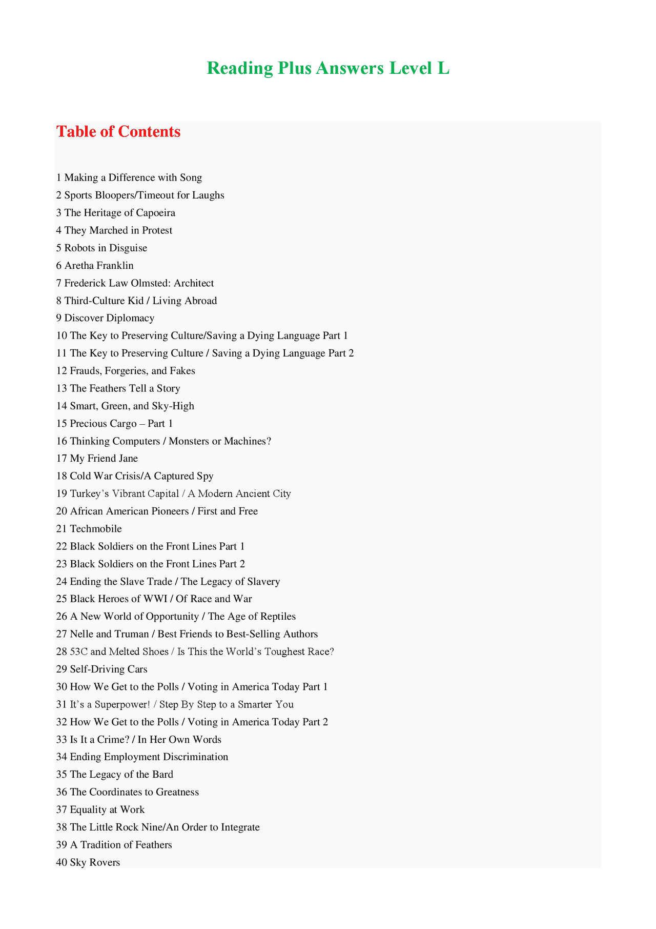 Reading Plus Level L Answers – 100% Accurate & Verified (Instant Access ...