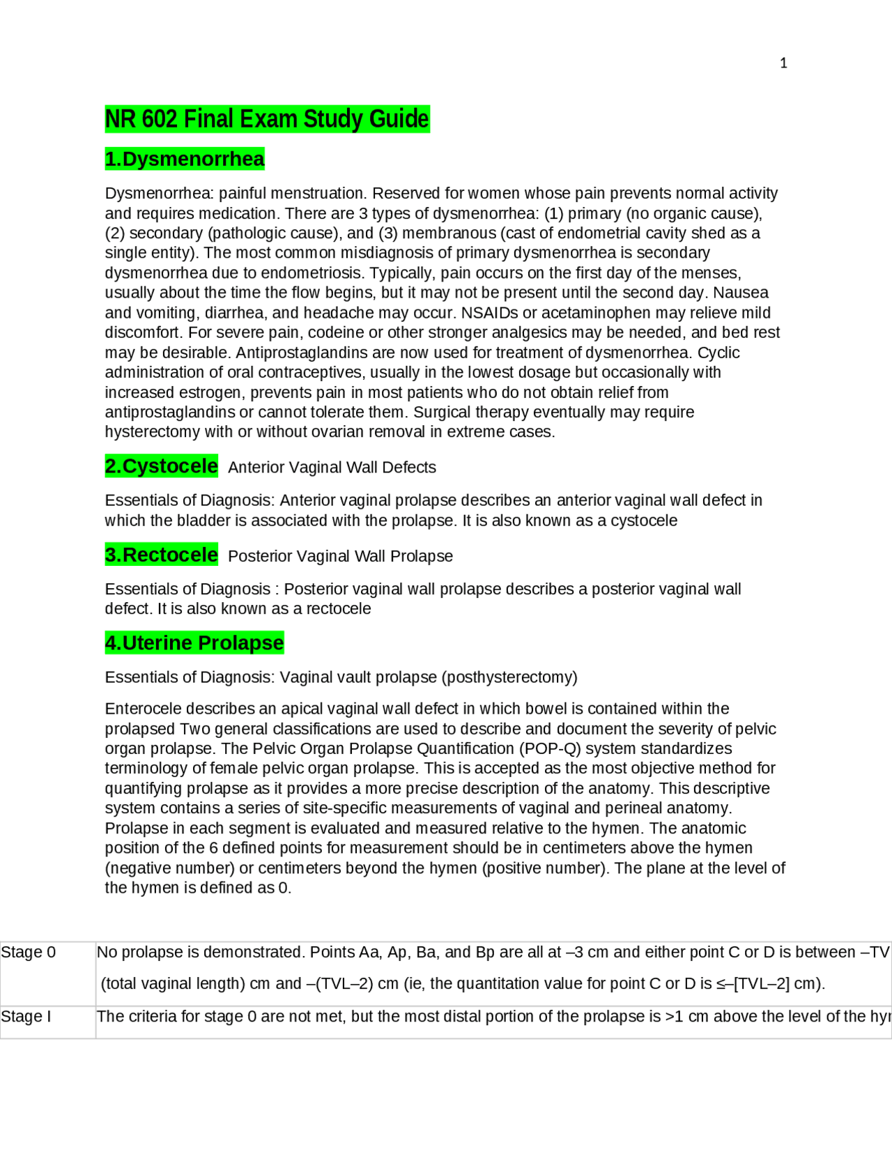 NR 602 Final Exam Study Guide / NR602 Final Exam Study Guide(V2)(2025):Chamberlain College ...