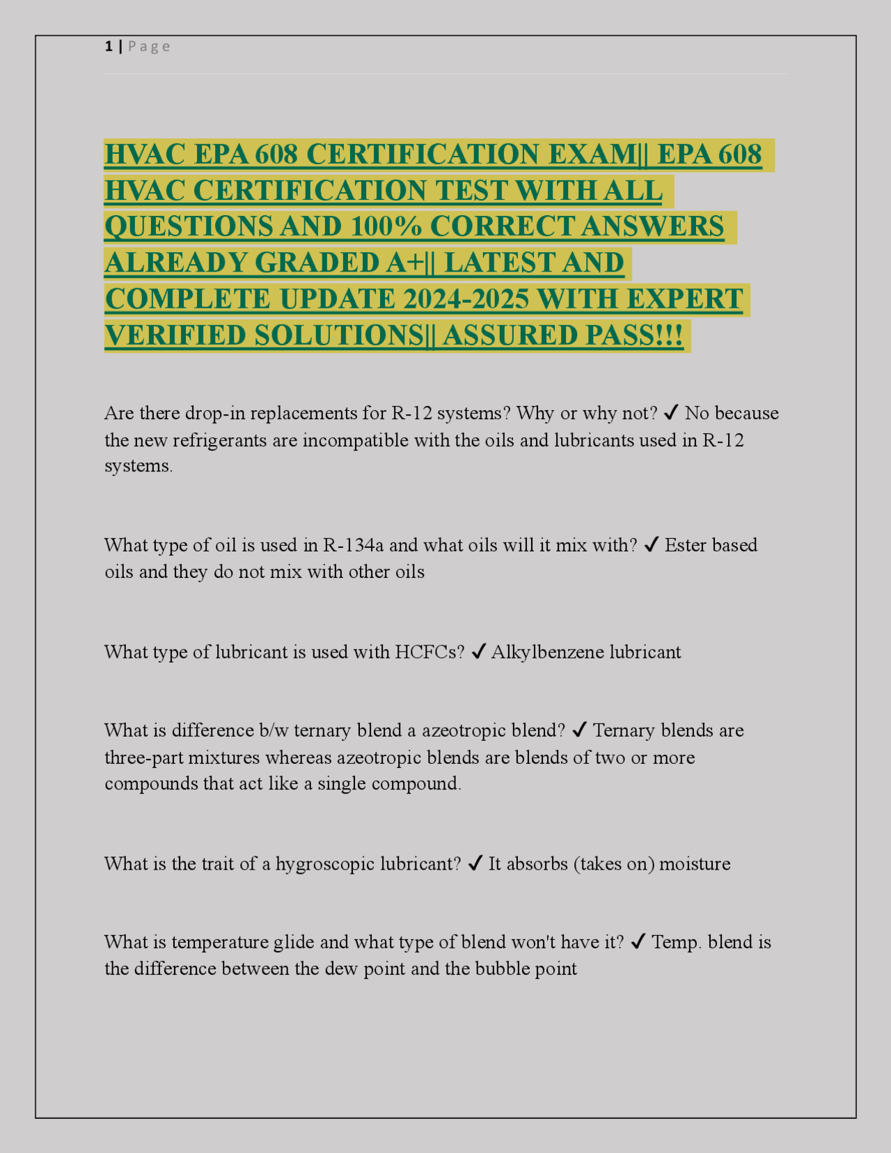 HVAC EPA 608 CERTIFICATION EXAM|| EPA 608 HVAC CERTIFICATION TEST WITH ...