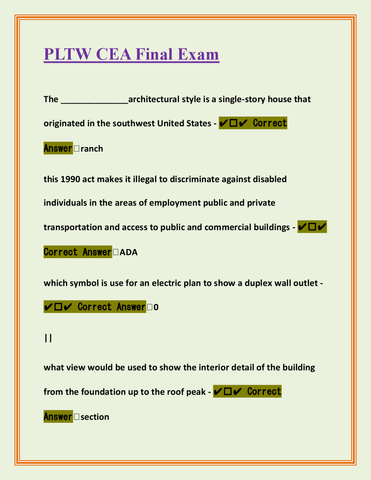 PLTW CEA The Complete Exam Guide – Questions & Model Answers | Exams ...