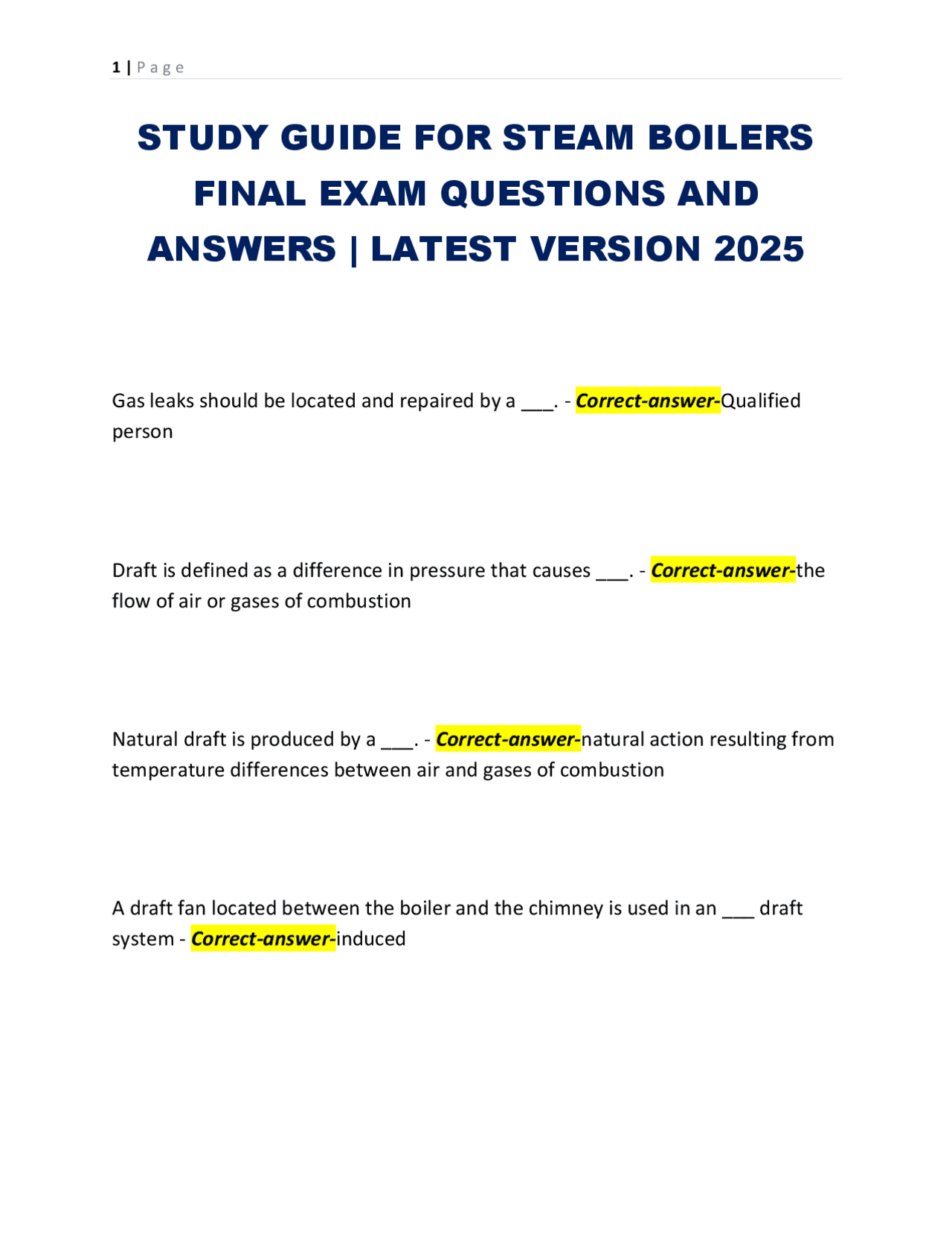 Steam Boilers: Exam Questions and Answers (2025) | Exams Advanced ...