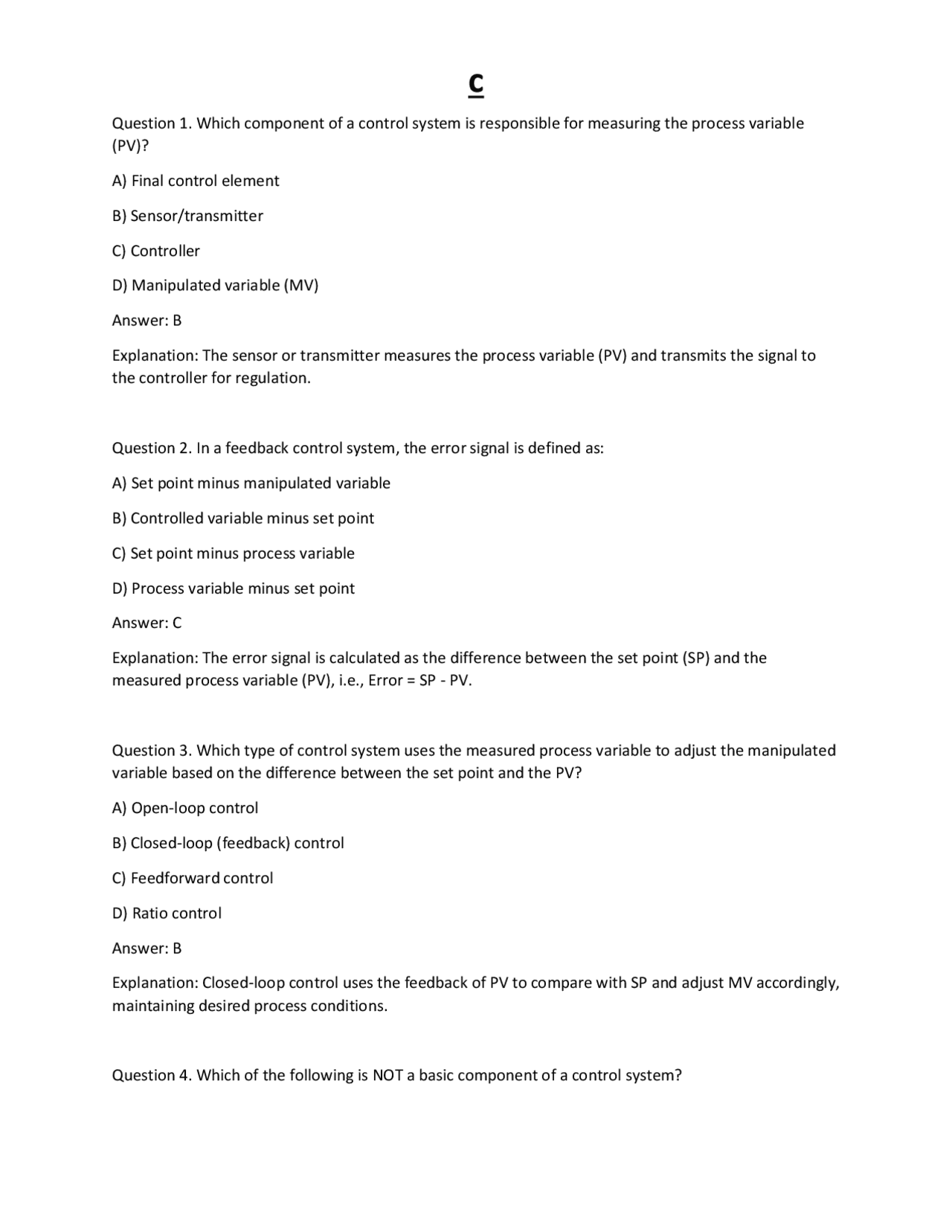 16-CHEM-A6 Process Dynamics and Control | Exams Technology | Docsity