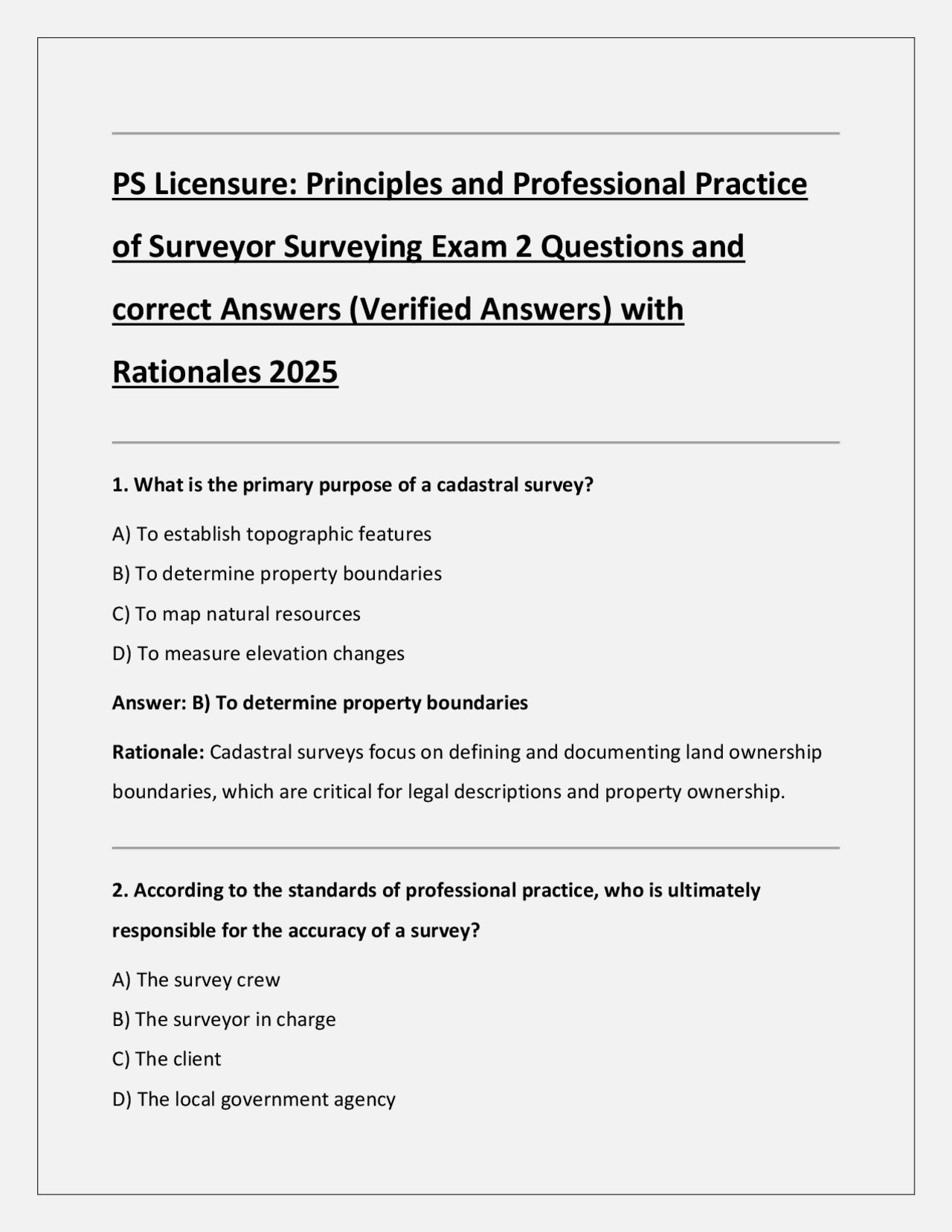 PS Licensure: Principles and Professional Practice of Surveyor ...