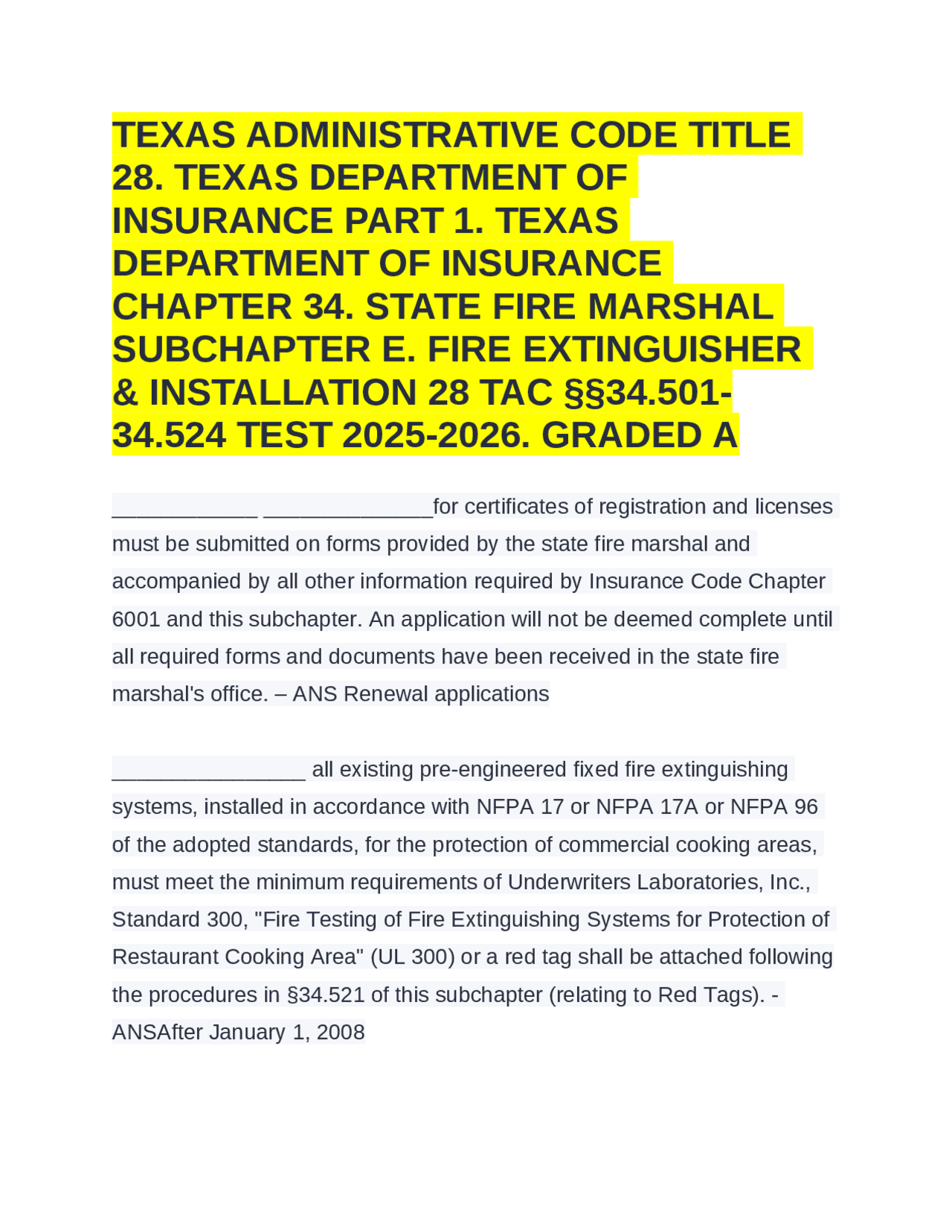 TEXAS ADMINISTRATIVE CODE TITLE 28. TEXAS DEPARTMENT OF INSURANCE PART ...