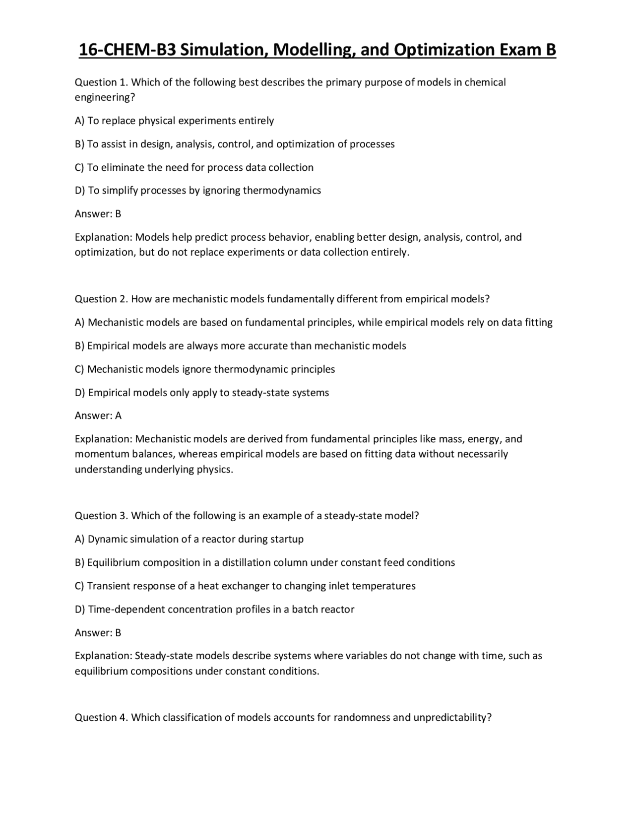 16-CHEM-B3 Simulation, Modelling, and Optimization Exam B | Exams ...
