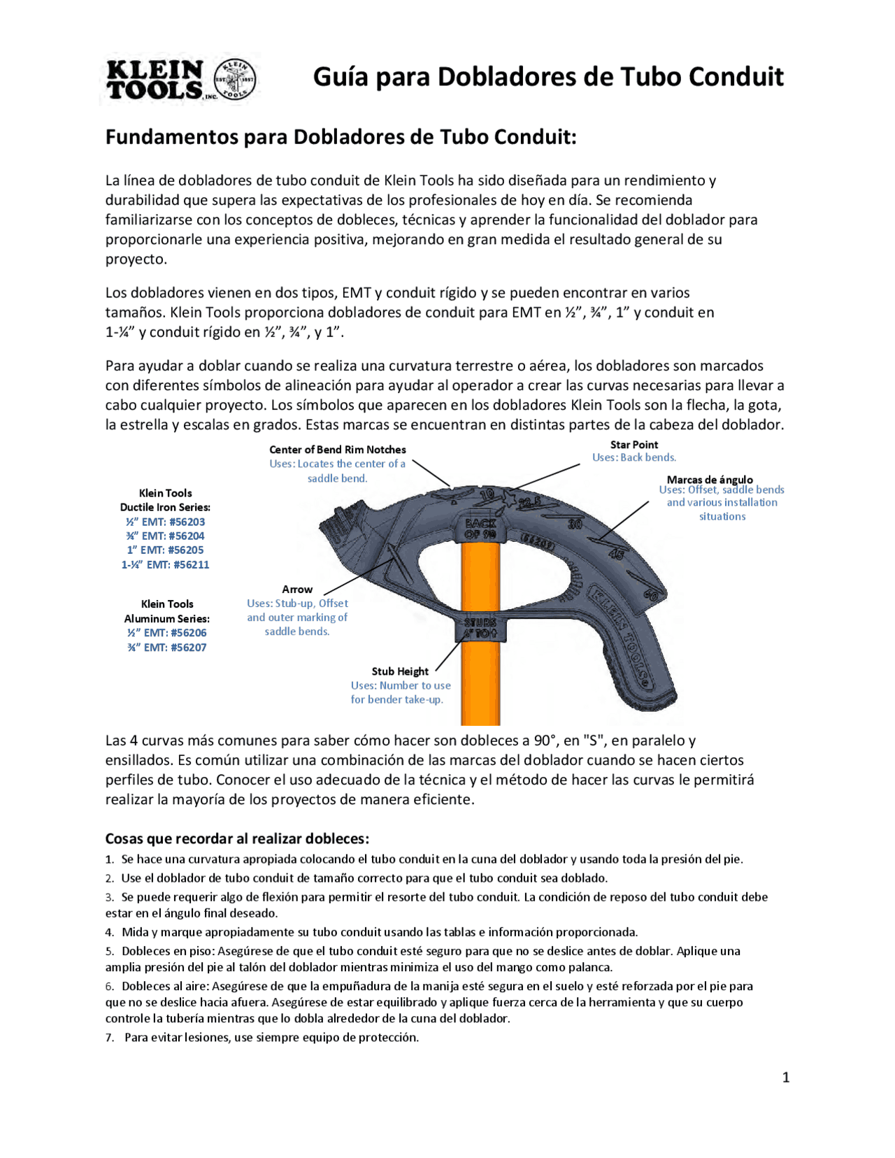 bender guide conduit | Cheat Sheet Electronics | Docsity