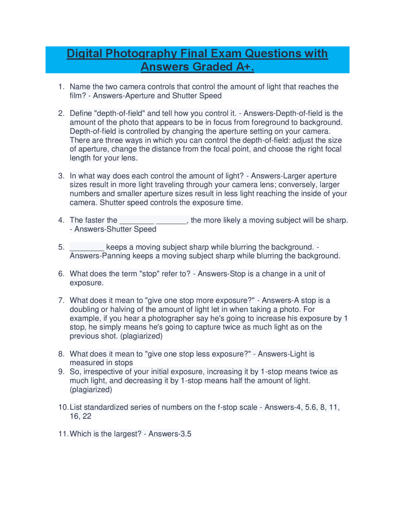 Photography Q&A: Mastering Aperture, Depth of Field, and Exposure ...