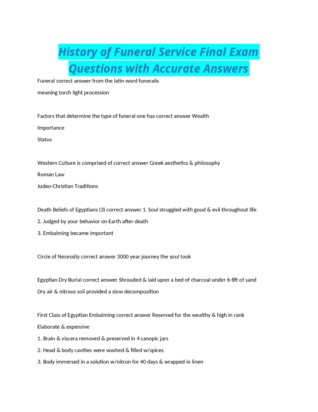 Funeral History and Cultural Customs: A Comprehensive Overview | Exams ...