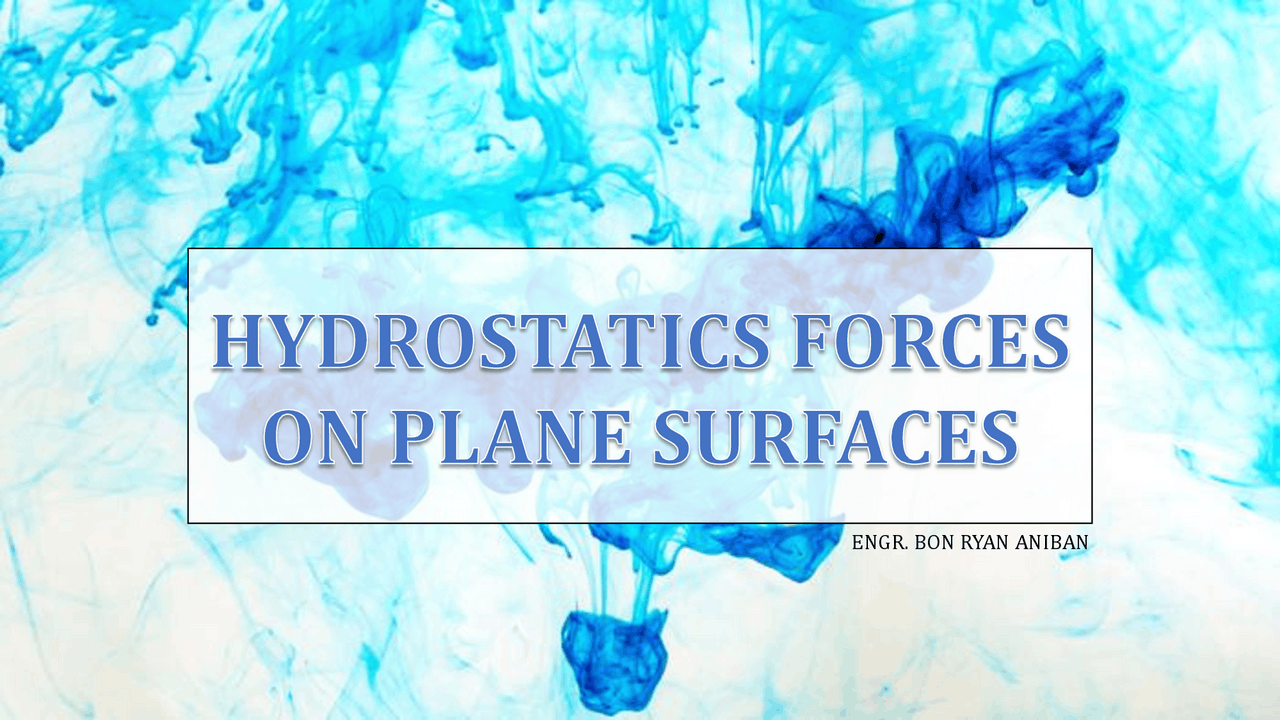 3 – Hydrostatic Forces on Plane Surfaces | Slides Fluid Mechanics | Docsity