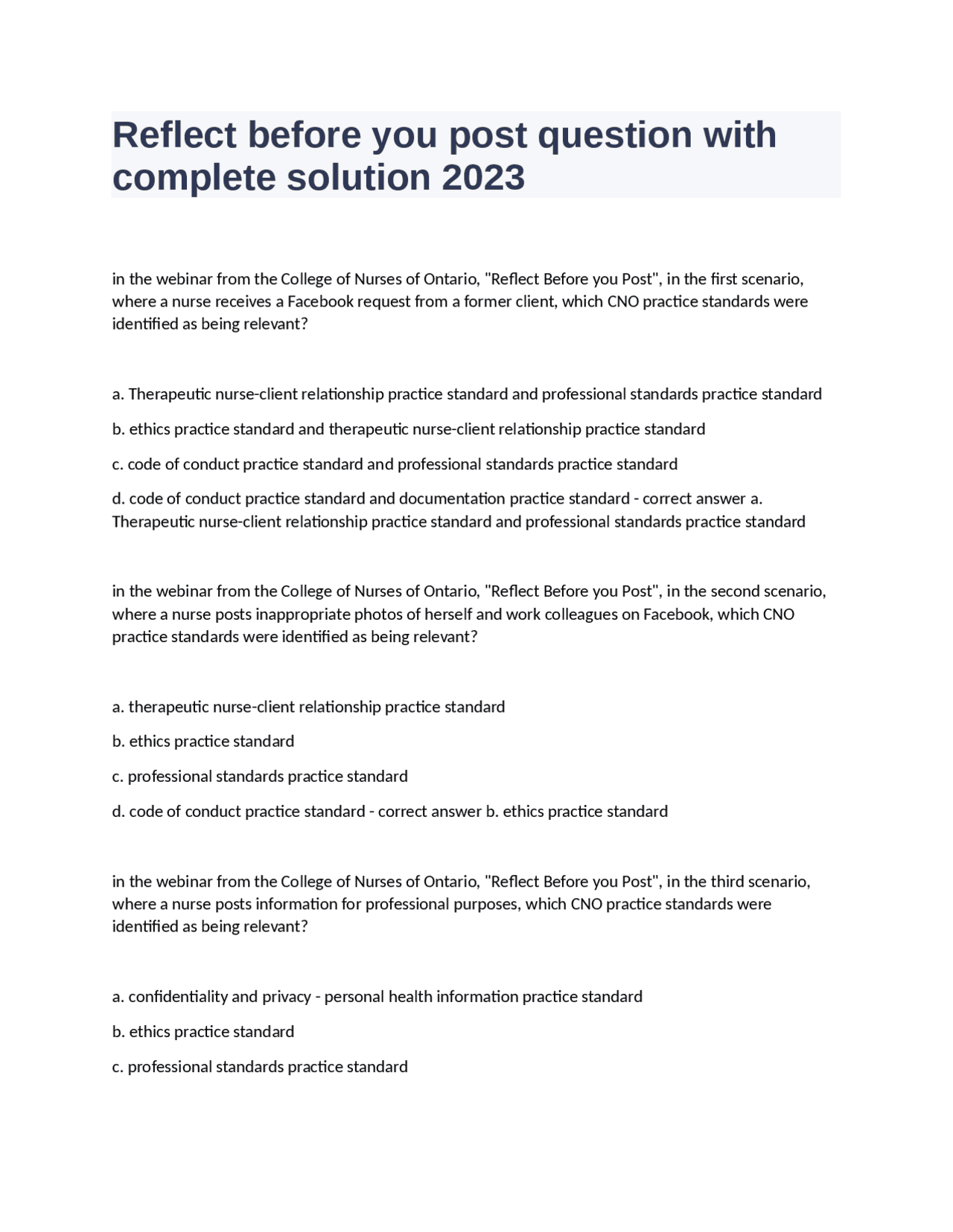 Reflect before you post question with complete solution 2023 | Exams ...