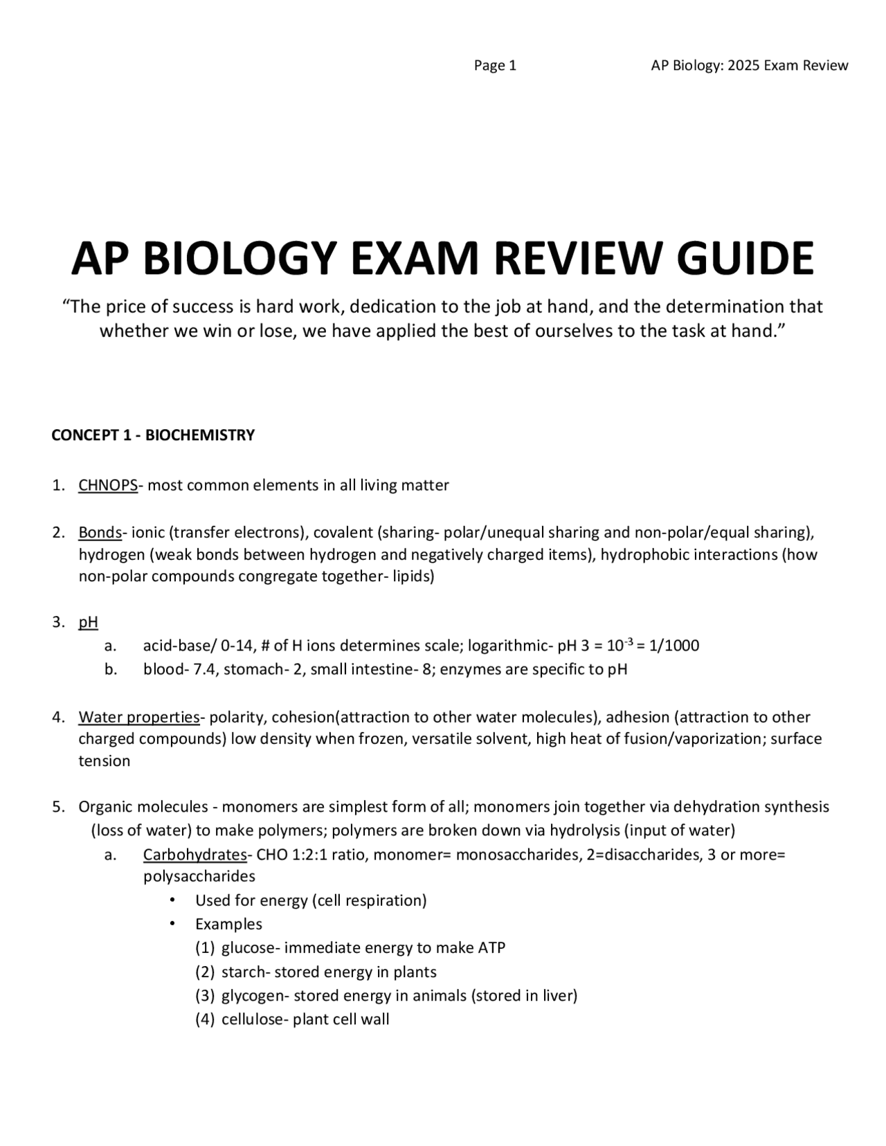 AP BIOLOGY EXAM REVIEW GUIDE | Study Guides, Projects, Research Biology ...