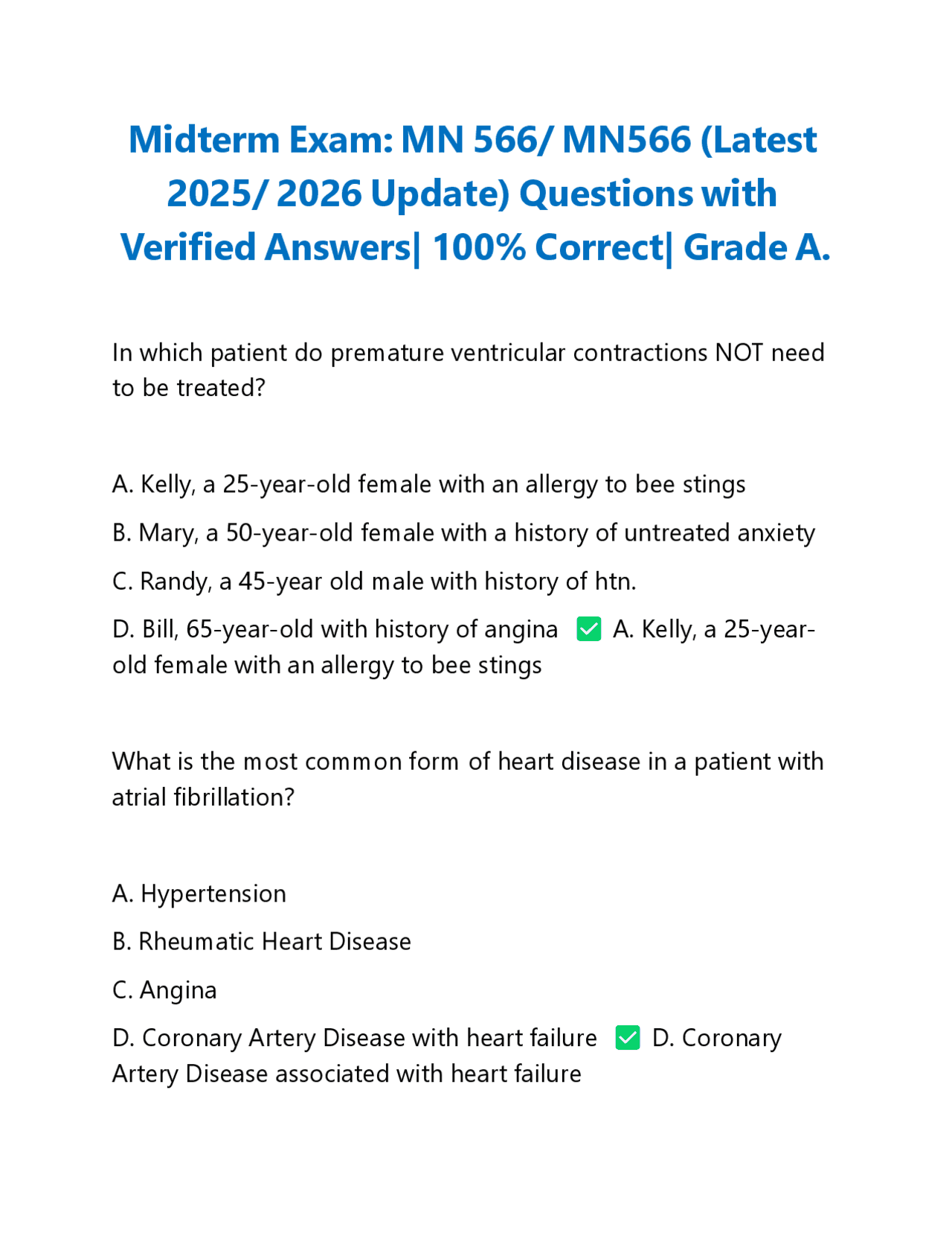 Final Exam: MN 553/ MN553 (Latest 2025/ 2026 Update) Unit 10 Exam| 100 ...