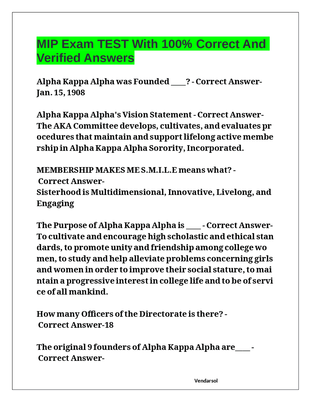 MIP Exam TEST With 100% Correct And Verified Answers | Exams Advanced ...