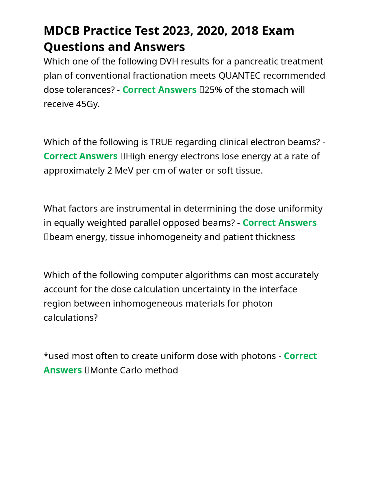 MDCB Practice Test 2023, 2020, 2018 Exam Questions and Answers | Exams ...
