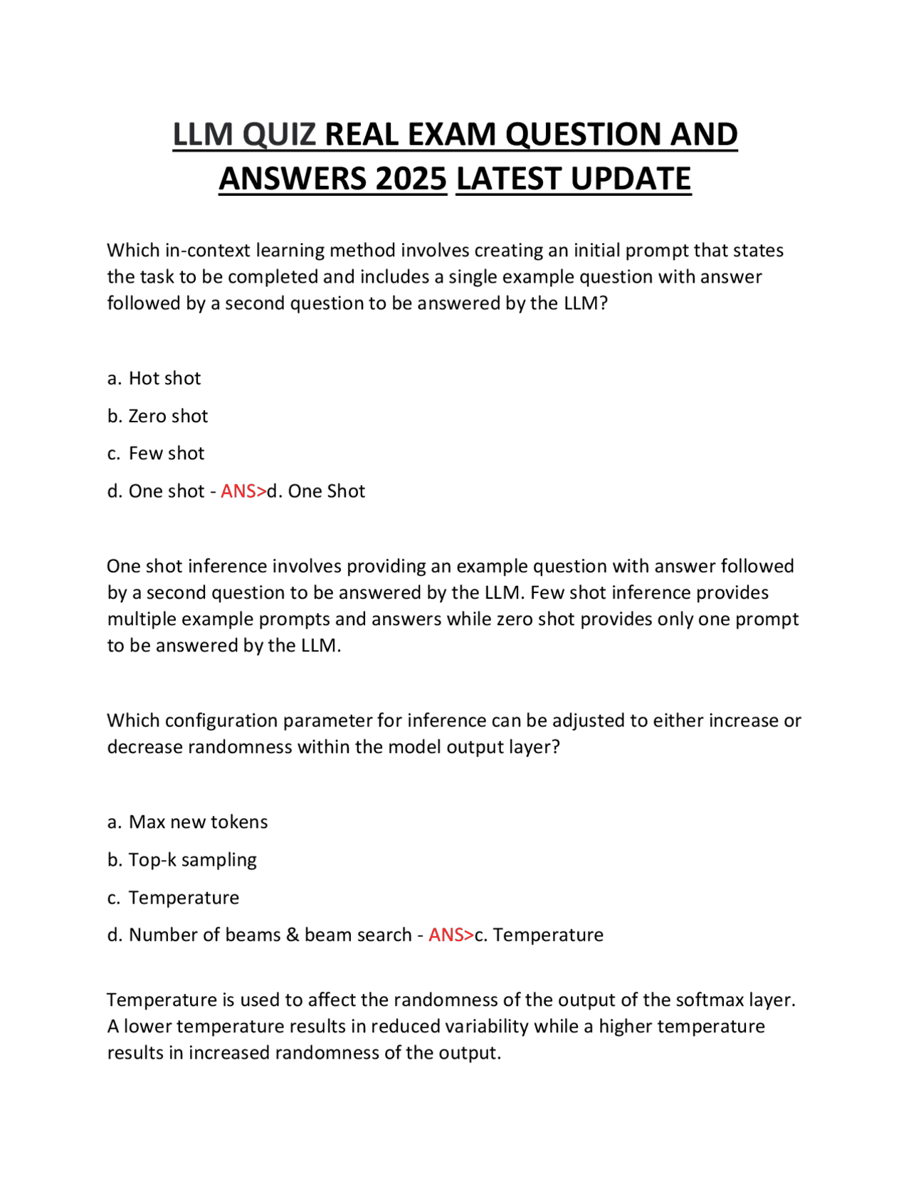 LLM Quiz: Test Your Knowledge on Large Language Models | Exams Computer ...