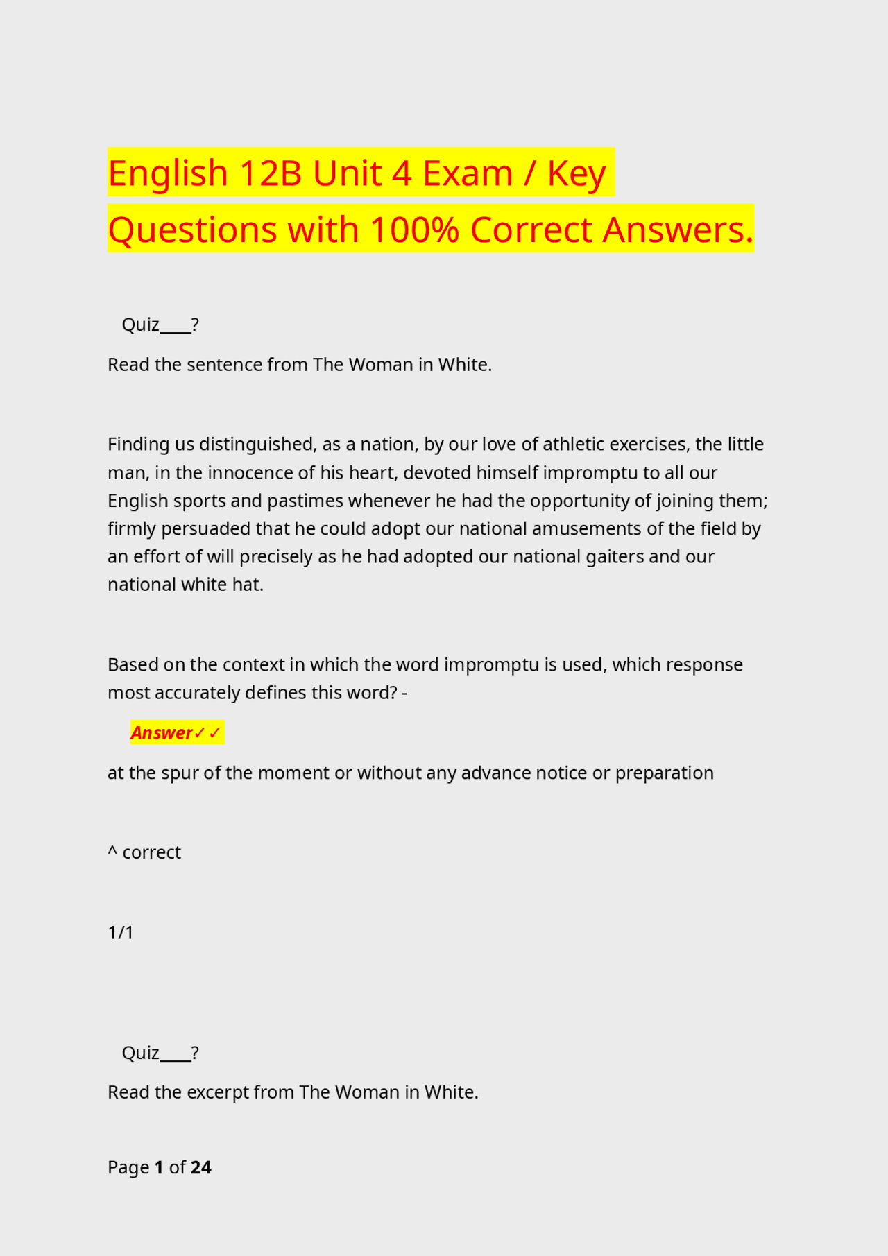 English Literature Exam Questions and Answers: Poetry and Novel ...