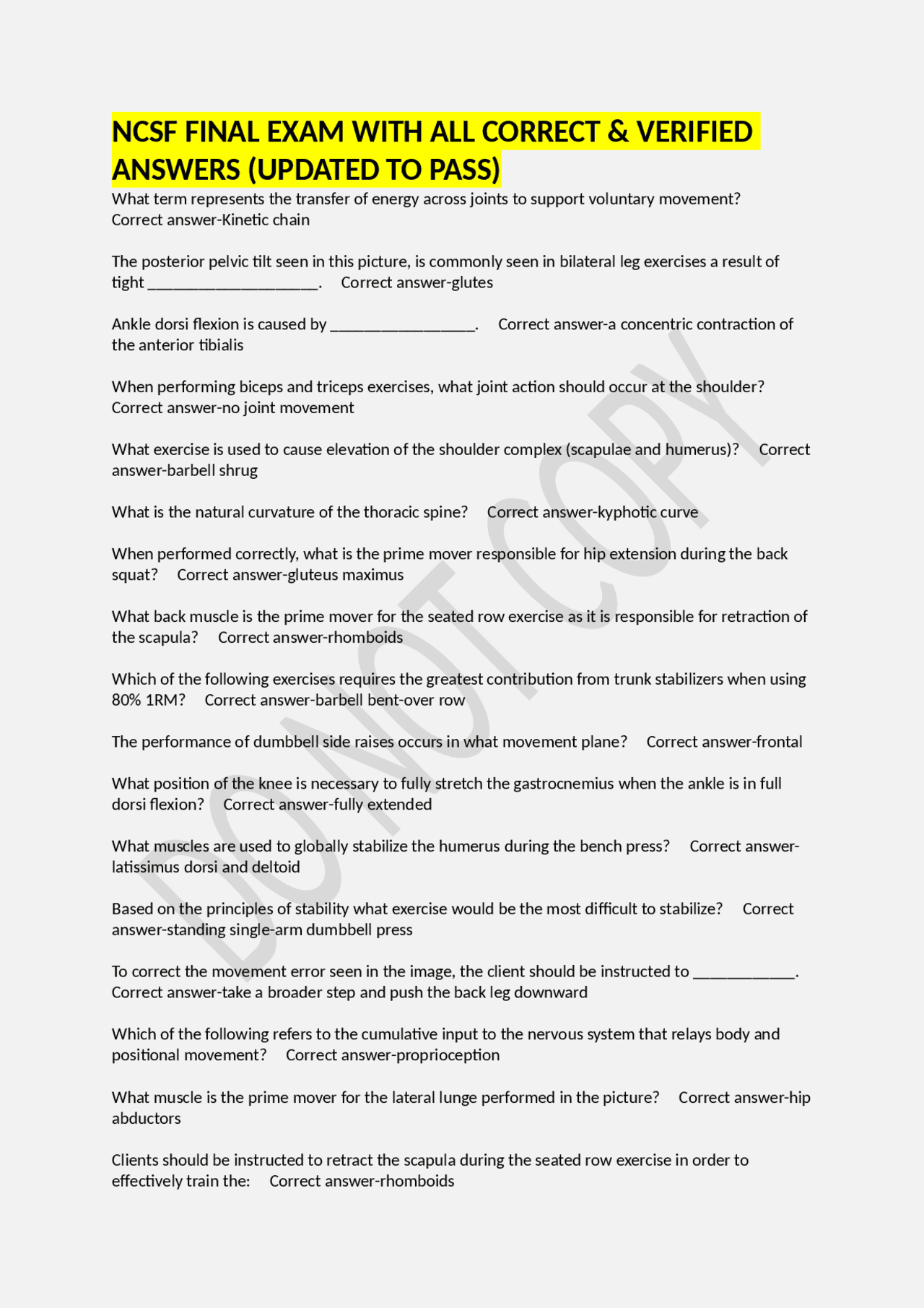 NCSF FINAL EXAM WITH ALL CORRECT & VERIFIED ANSWERS (UPDATED TO PASS ...