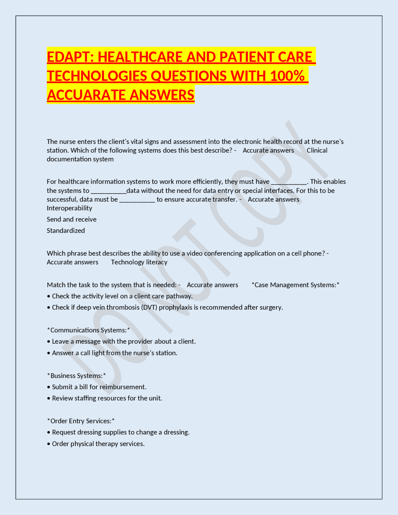 Edapt: Healthcare and Patient Care Technologies – NR507 Chamberlain ...