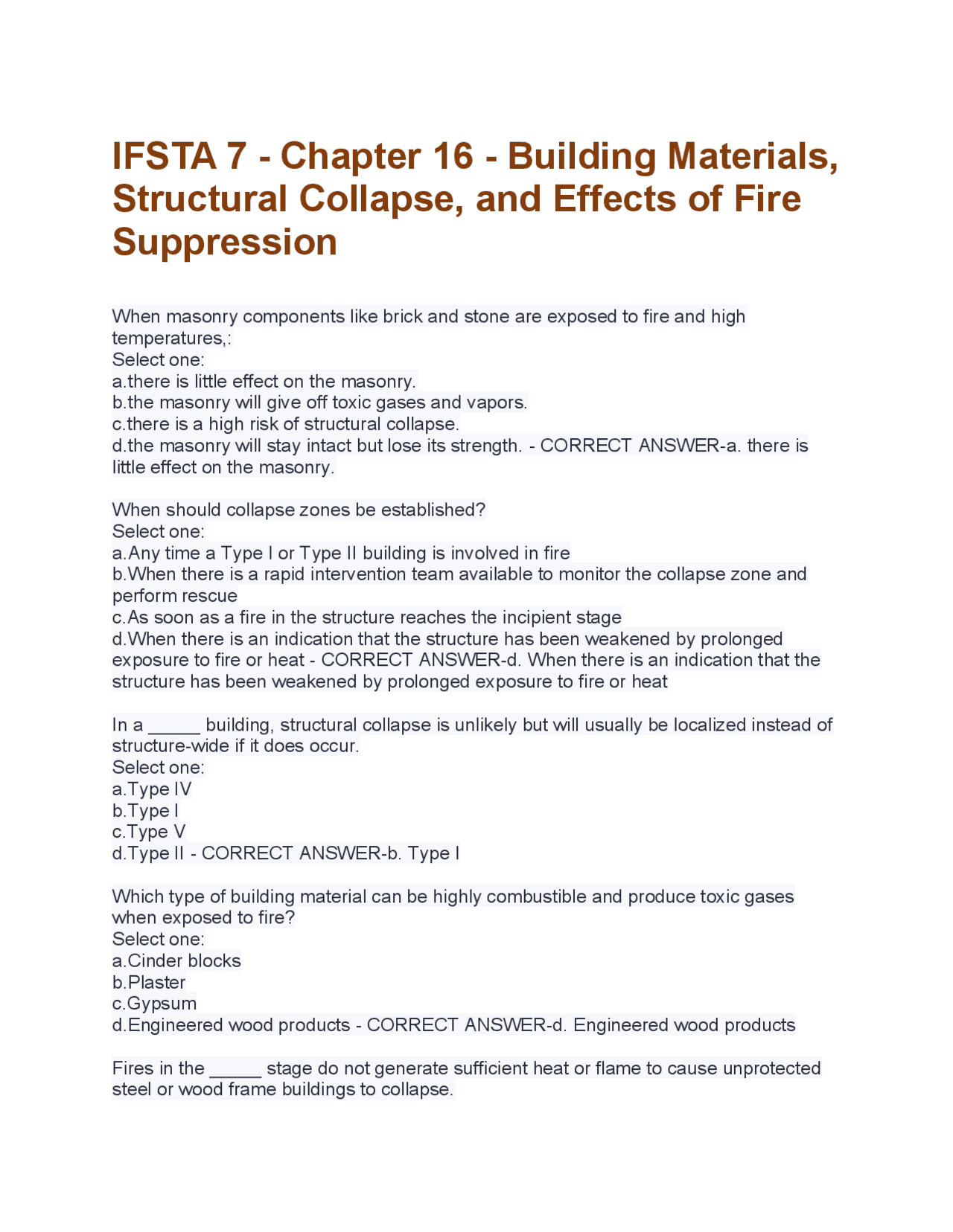 IFSTA 7 - Chapter 16 - Building Materials, Structural Collapse, and ...
