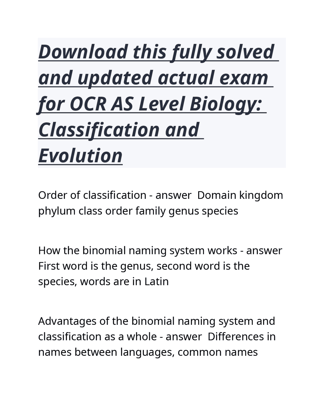 Download this fully solved and updated actual exam for OCR AS Level ...