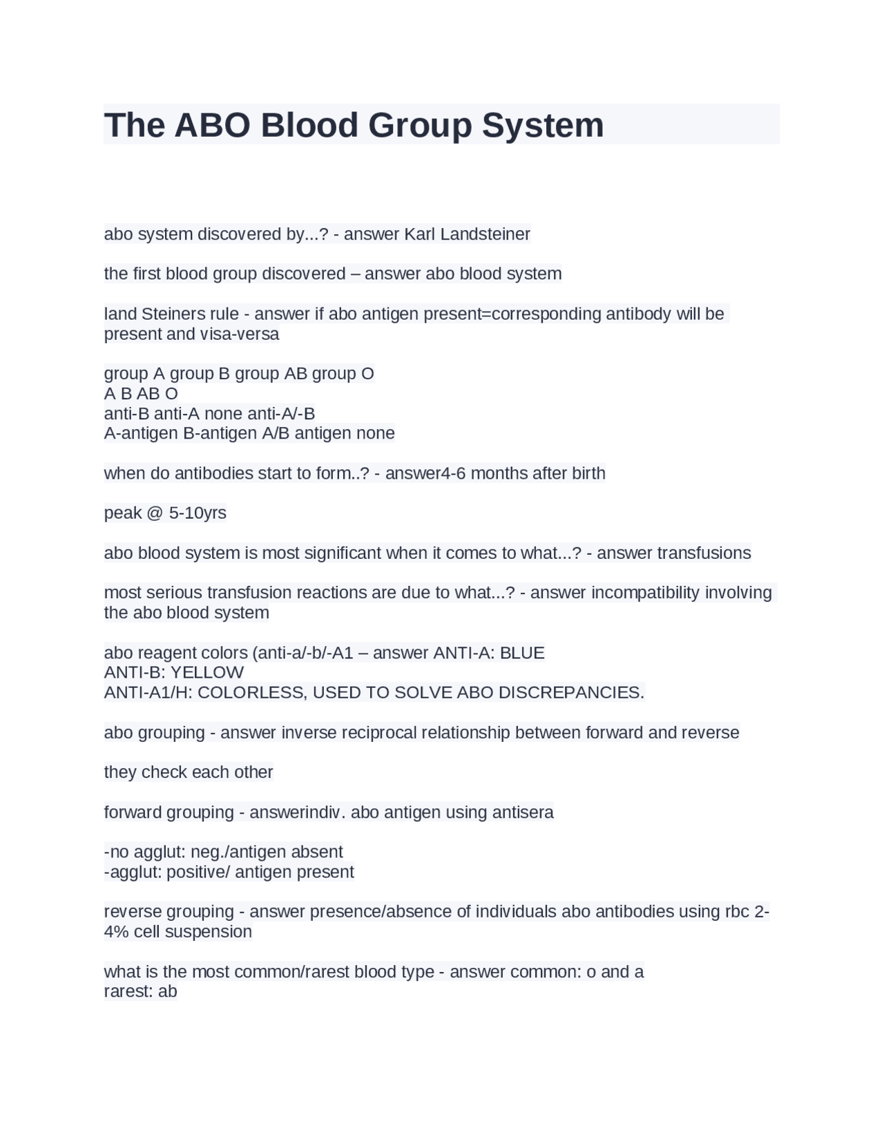 ABO Blood Group System: Comprehensive Guide to Antigens, Antibodies ...