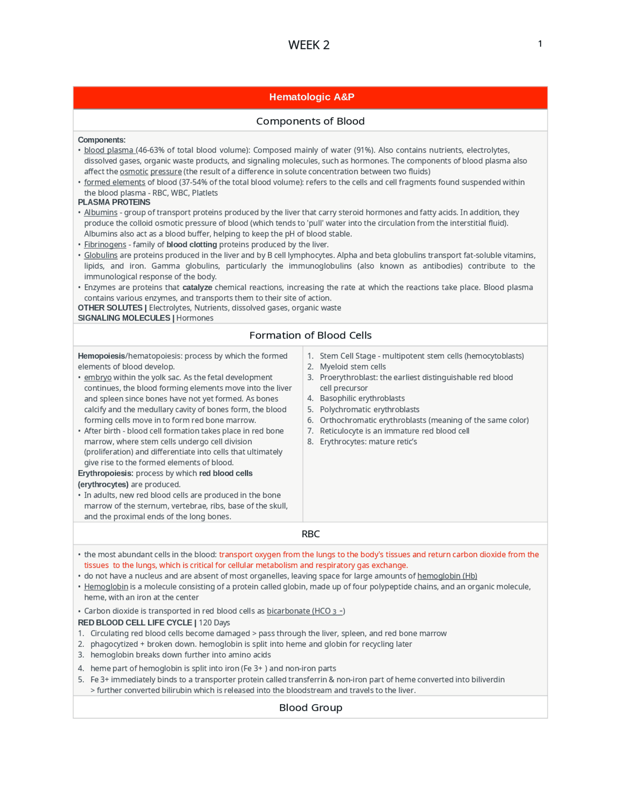 NR 507 Week 2 Edapt; Cardio & Hematologic Components; Key Points ...