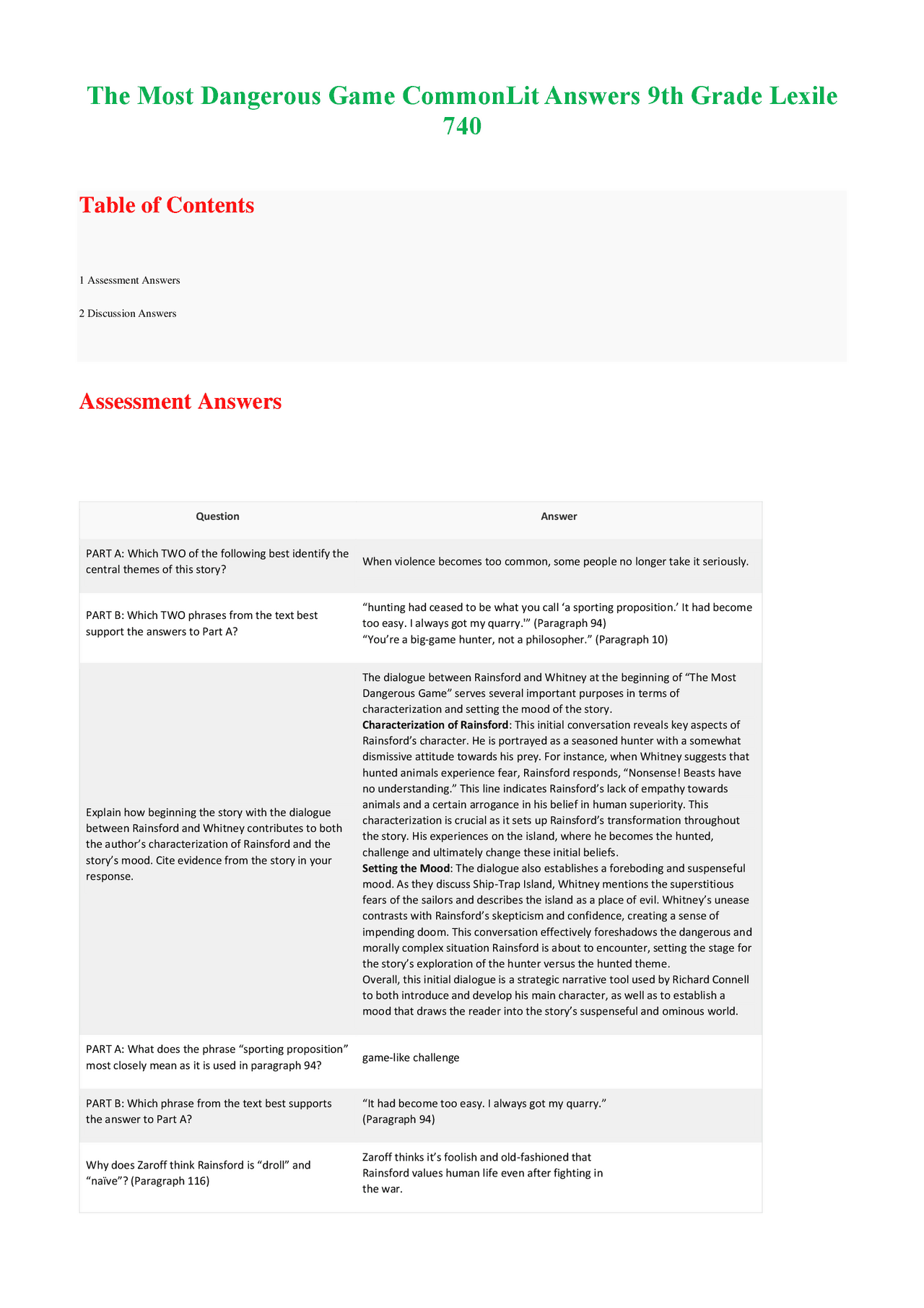 The Most Dangerous Game CommonLit Answers 9th Grade Lexile 740 – Answer ...