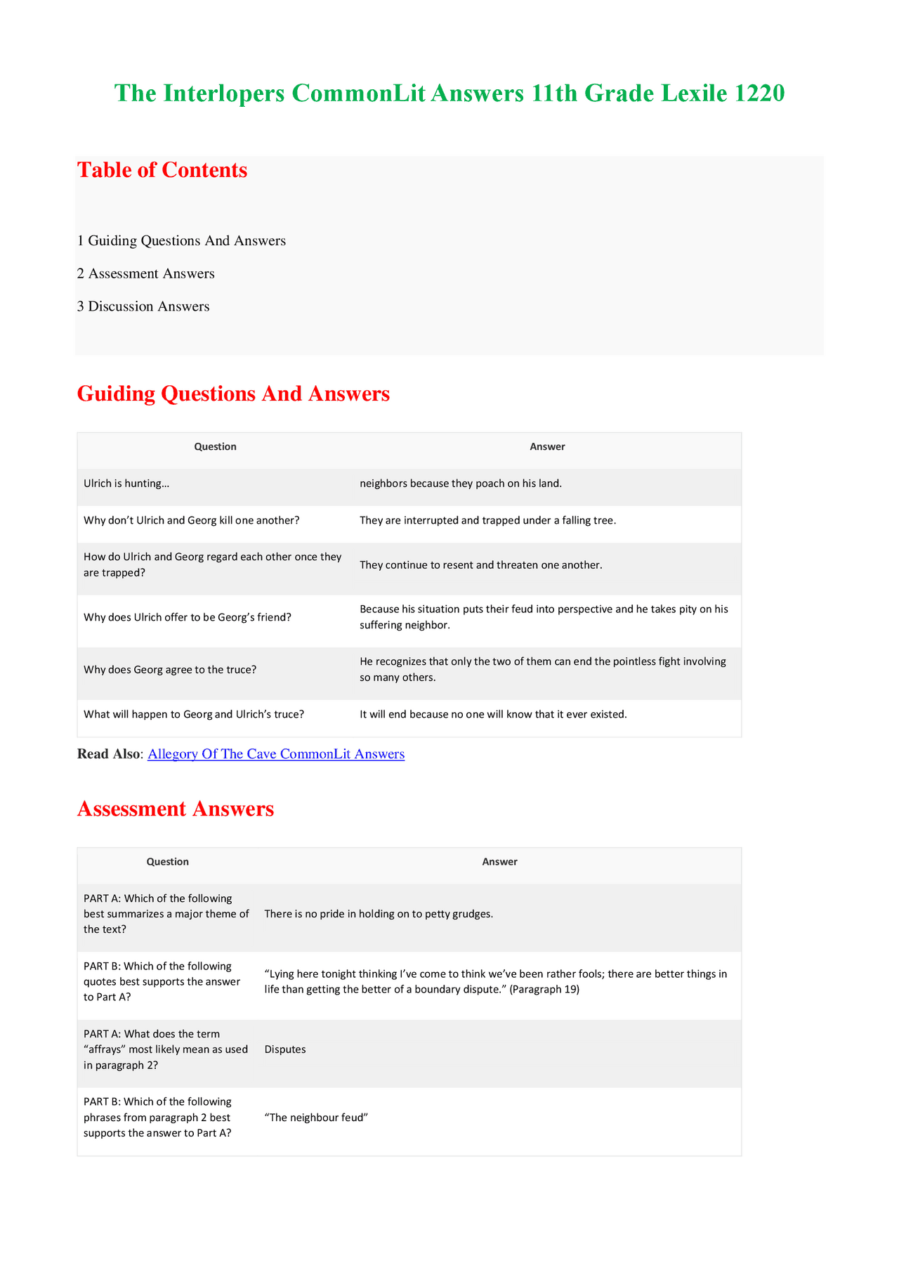 The Interlopers CommonLit Answers 11th Grade Lexile 1220 – Full Answer ...