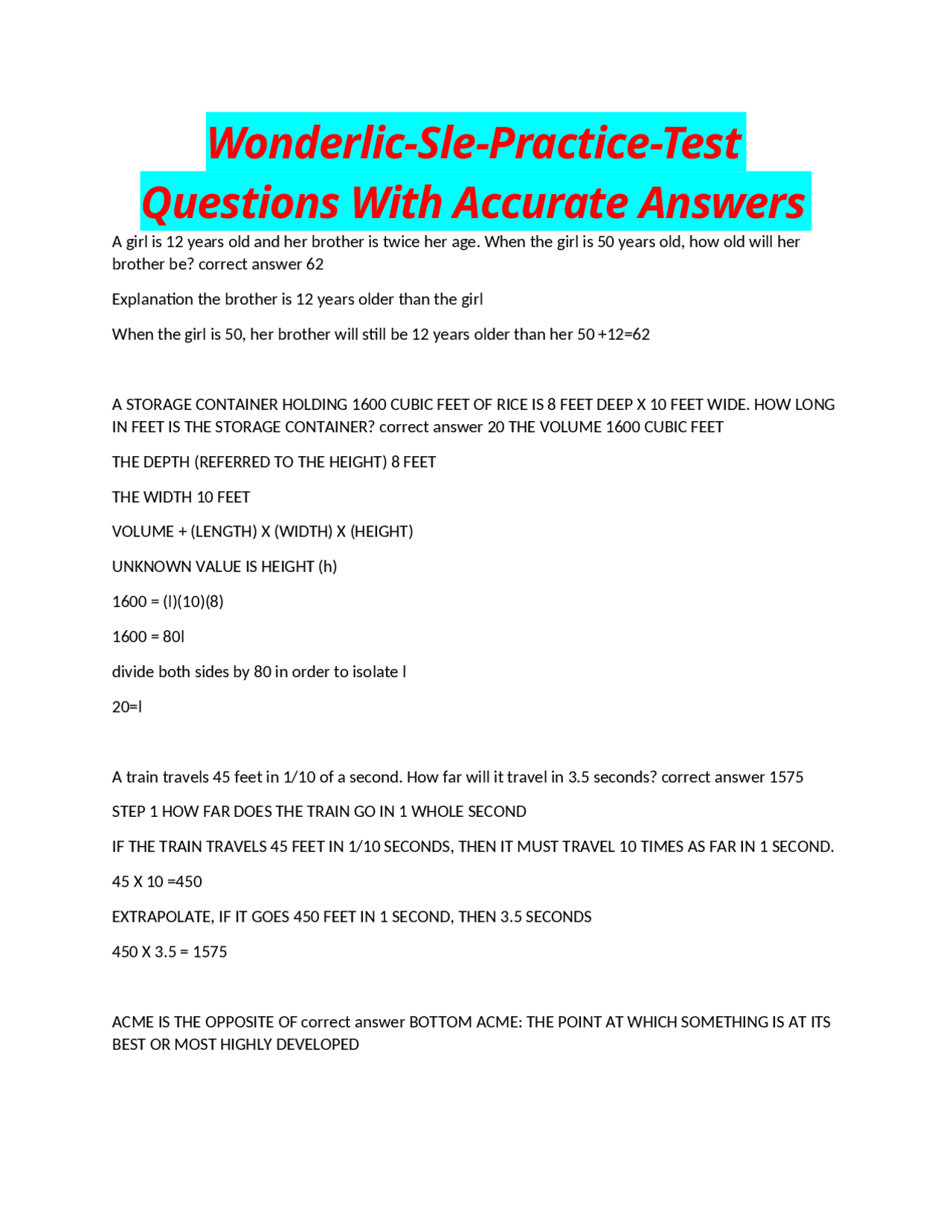 Aptitude Test Practice Questions with Detailed Answers | Exams ...