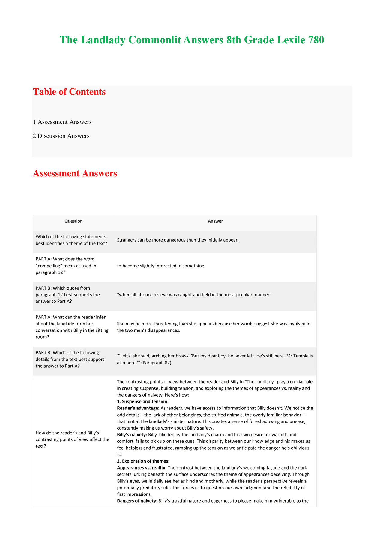 Download The Landlady Commonlit Answers 8th Grade Lexile 780.pdf ...
