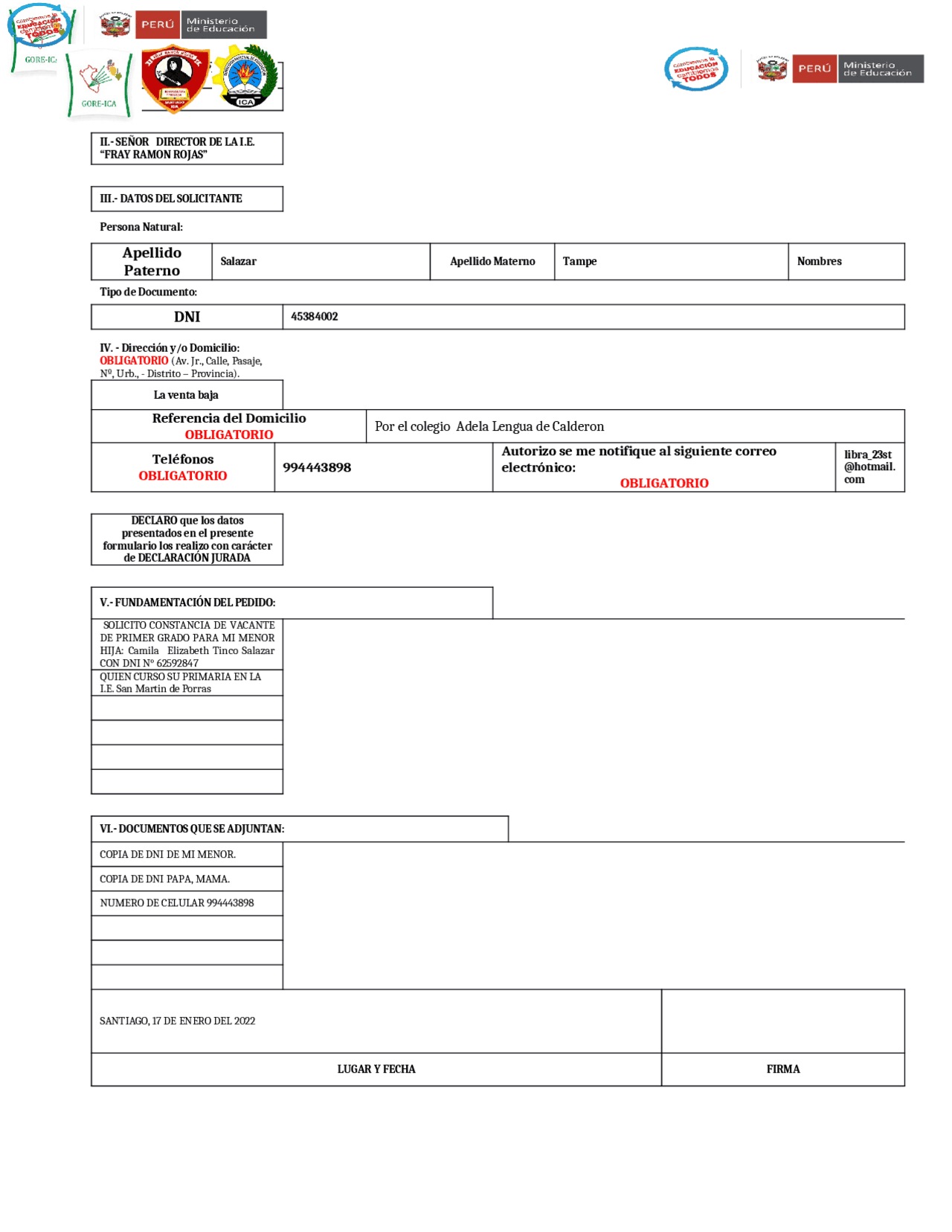 formulario unico de tramite | Slides Design | Docsity