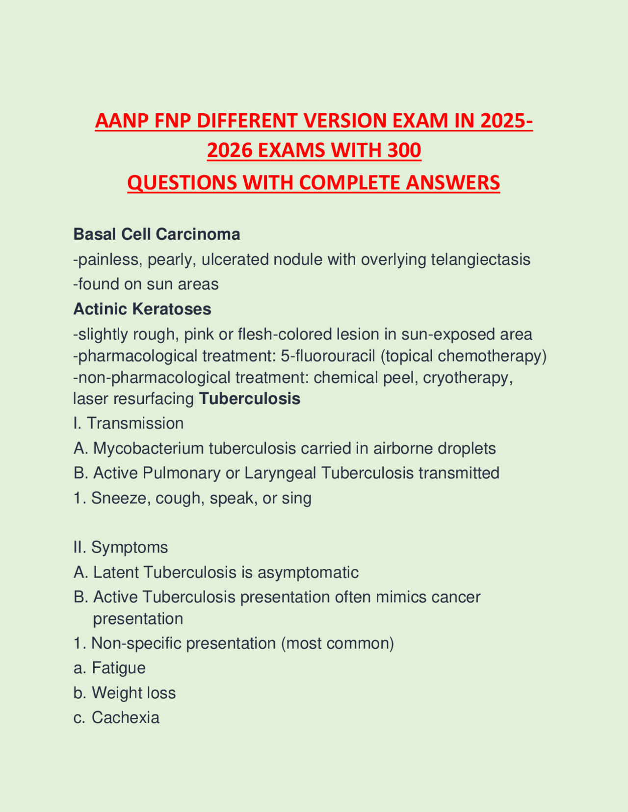 AANP FNP CERTIFICATION DIFFERENT VERSION EXAM 2025-2026 UPDATE ...