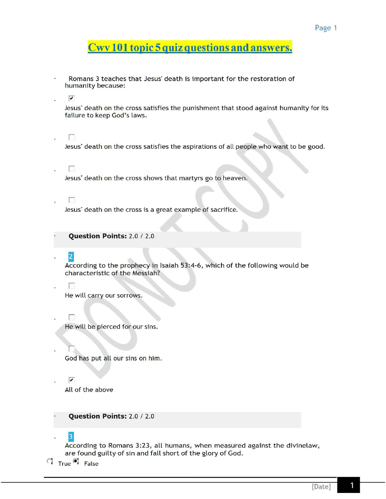 Cwv 101 topic 5 quiz questions and answers. | Exams Enzymes and ...