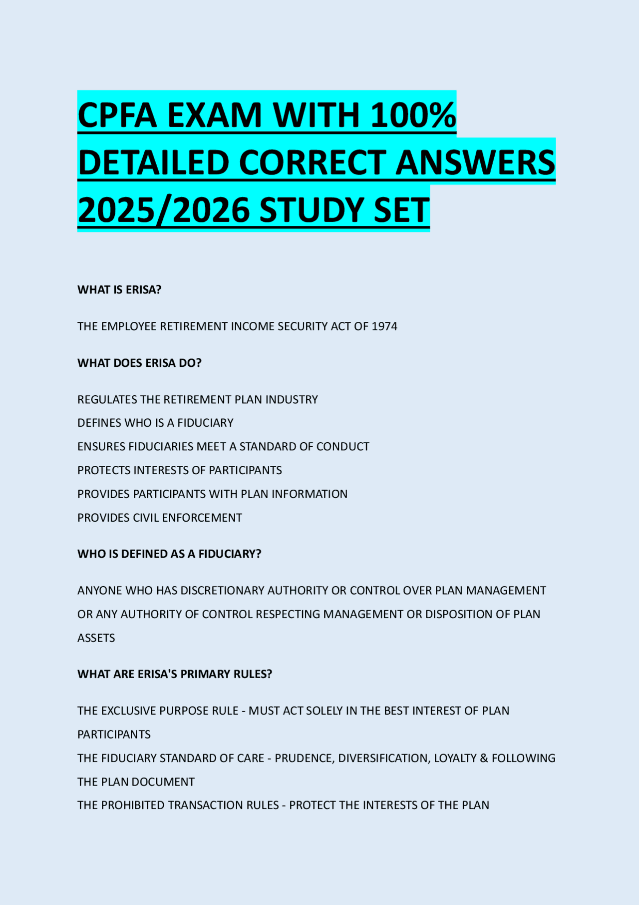 CPFA EXAM WITH 100% DETAILED CORRECT ANSWERS 2025/2026 STUDY SET ...