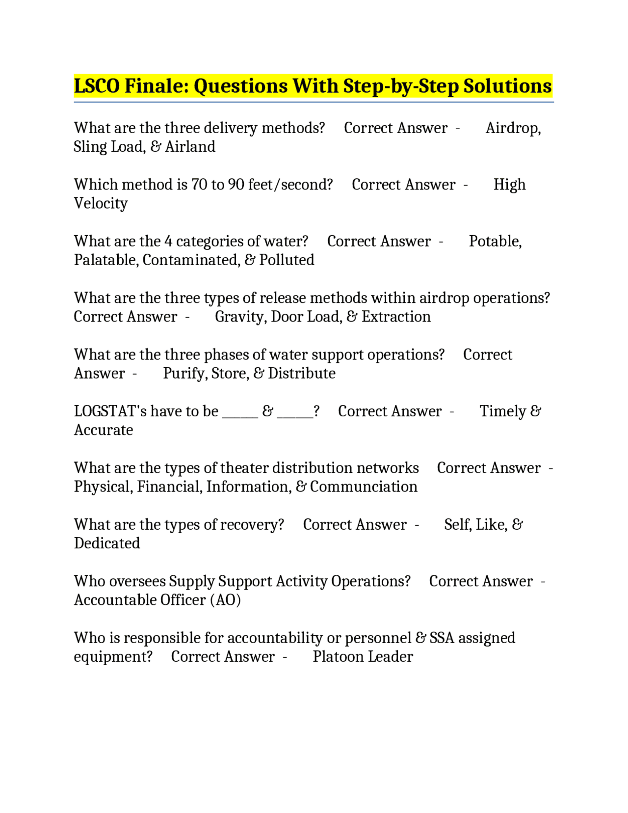 LSCO Finale: Questions With Step-by-Step Solutions | Exams Public ...