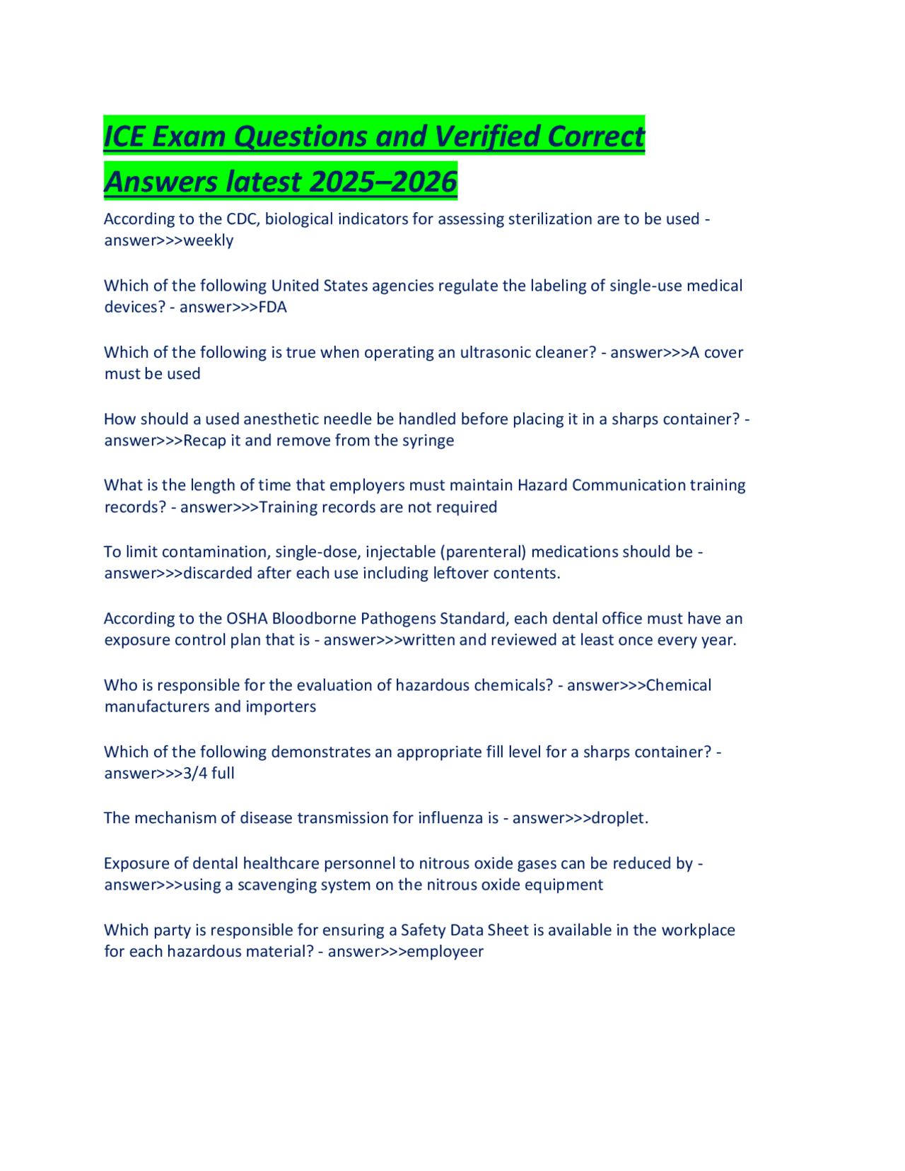 ICE Exam Questions and Verified Correct Answers latest 2025–2026.pdf ...