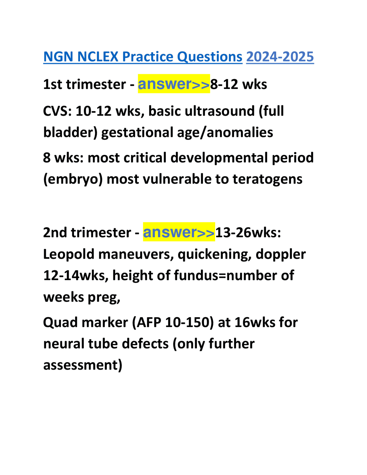 NGN NCLEX Practice Questions 2024-2025 EXAM QUESTION AND ANSWERS ...