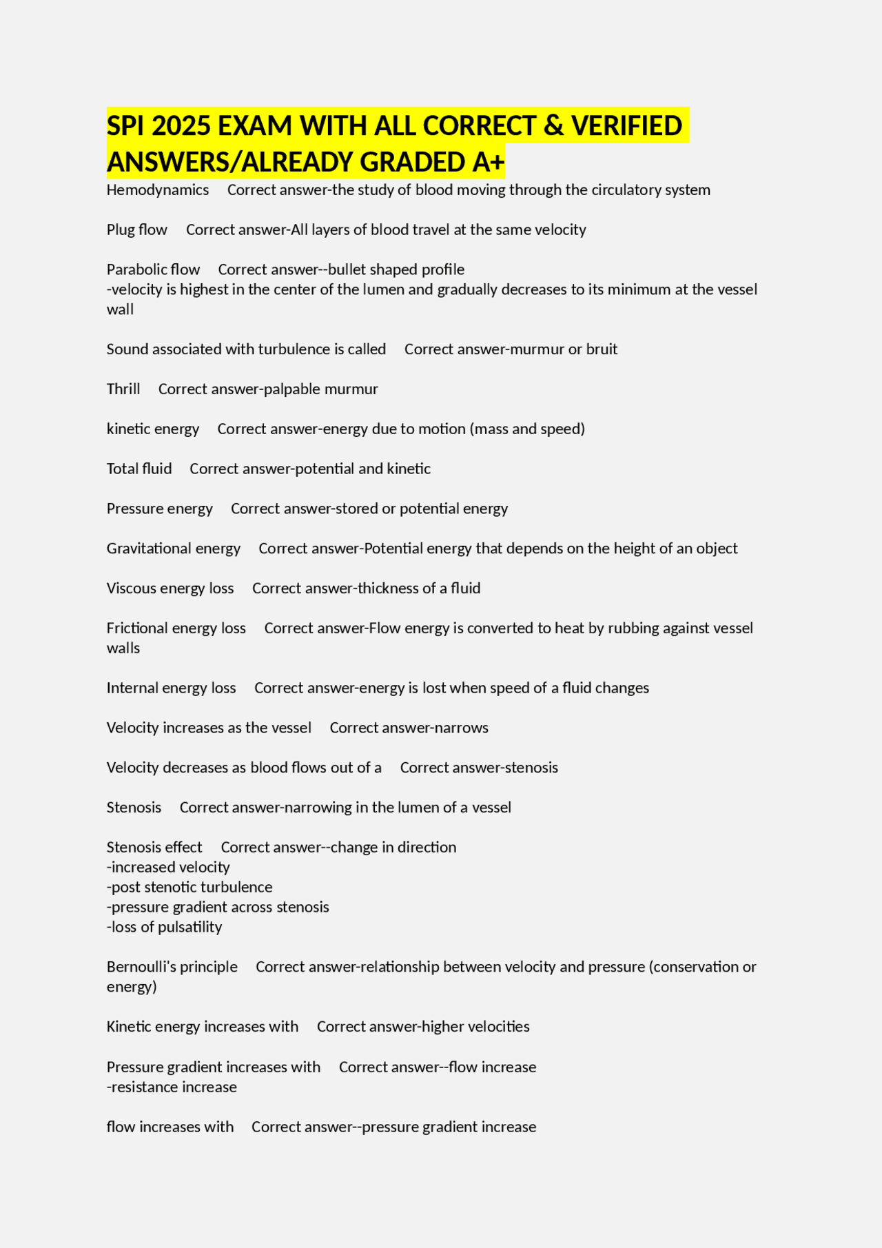SPI 2025 EXAM WITH ALL CORRECT & VERIFIED ANSWERS/ALREADY GRADED A+ ...