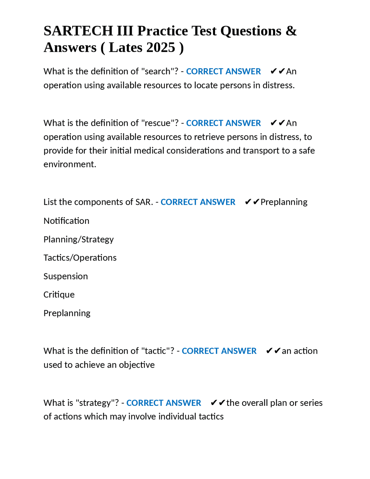 SARTECH III Practice Test Questions & Answers ( Lates 2025 ) | Exams ...